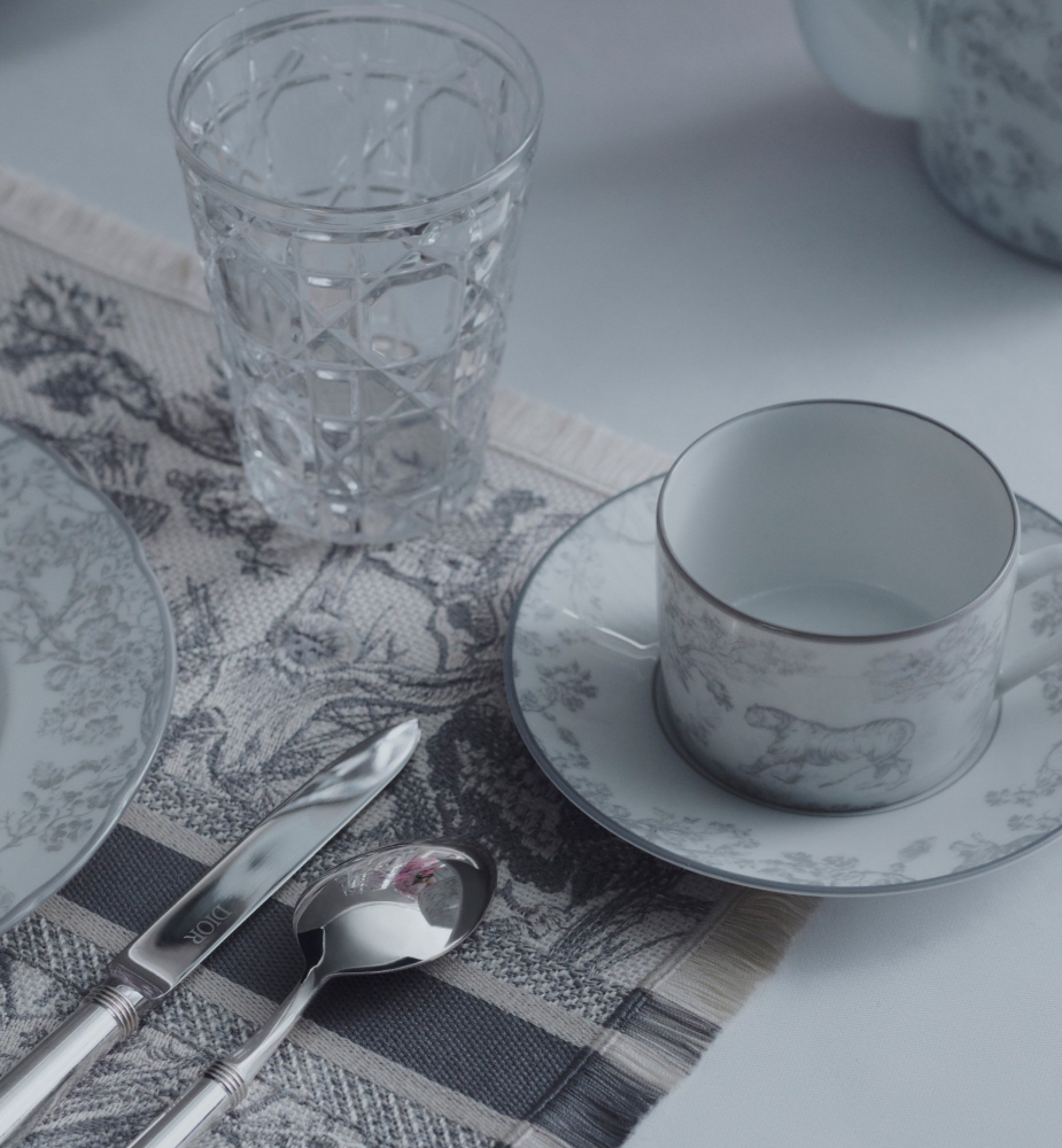 Teetasse Toile de Jouy in Grau | DIOR