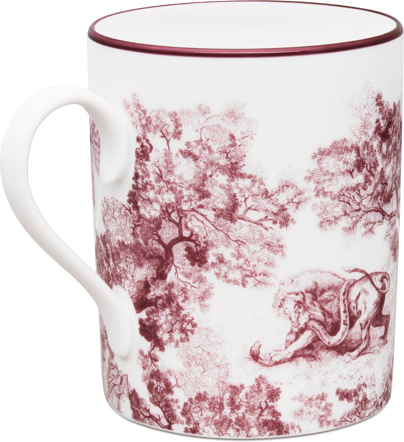 Mug Burgundy Toile de Jouy Tiger | DIOR