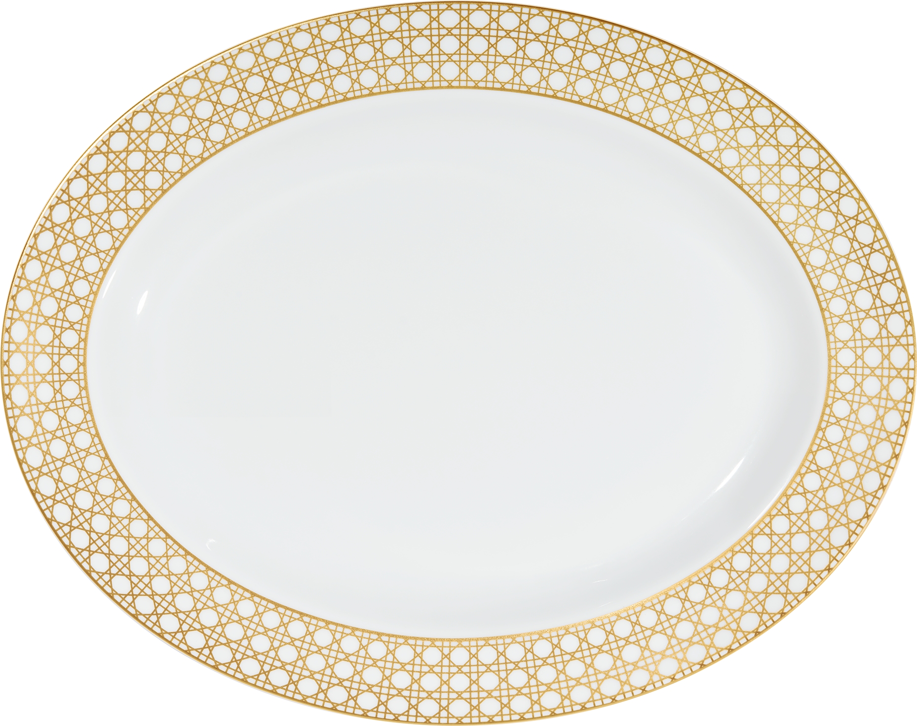 Plat ovale Cannage Montaigne, or | DIOR