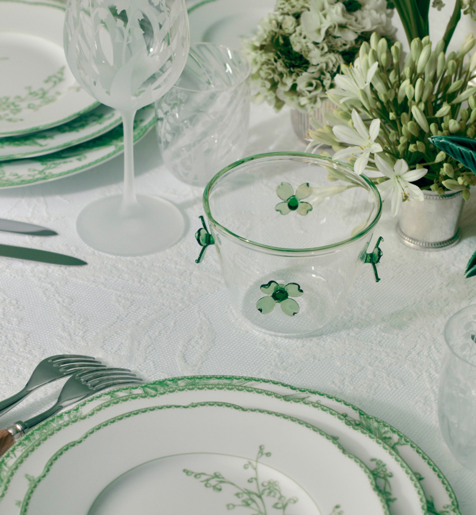 Bowl Lily of the Valley, Green Clovers | DIOR