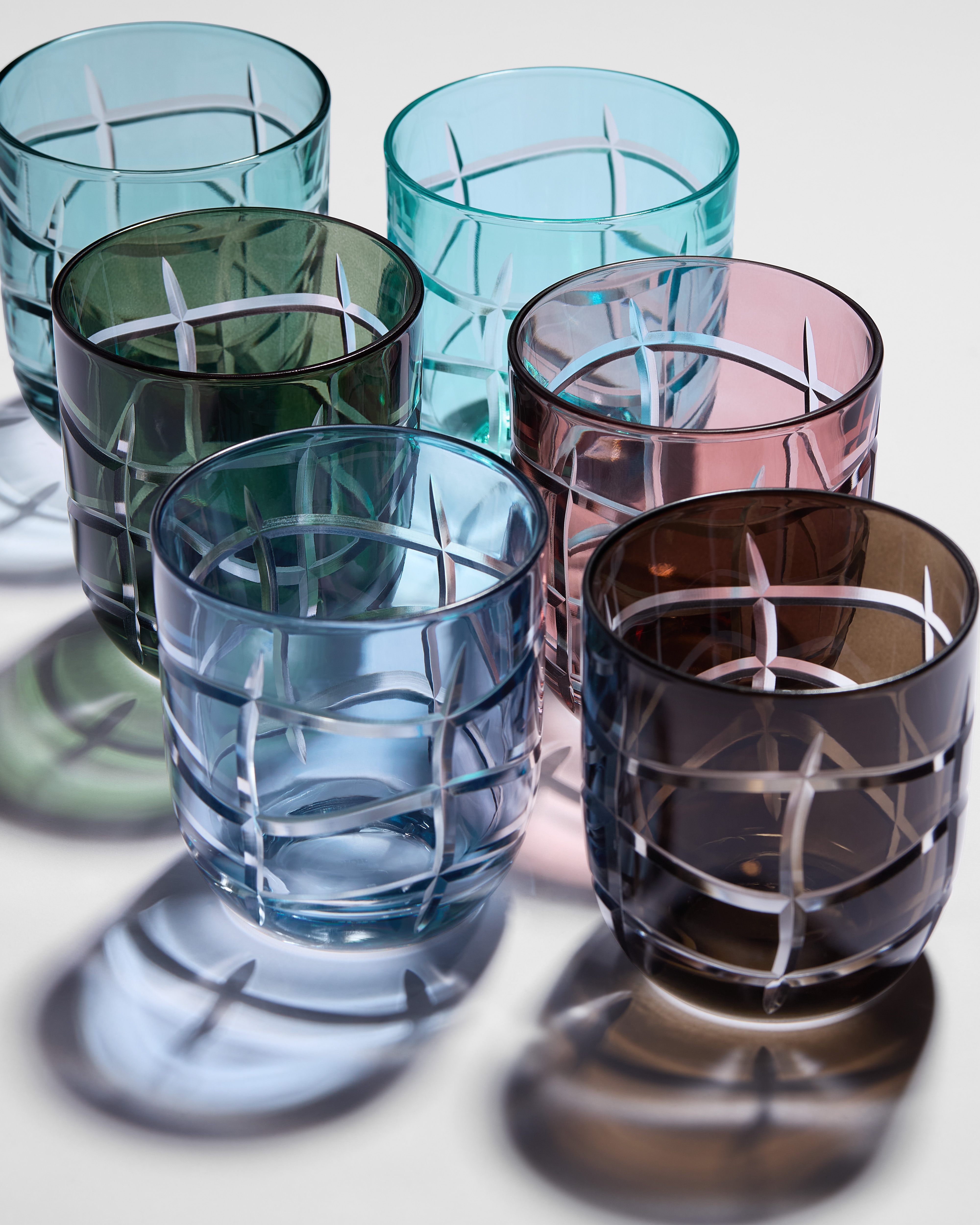 Set of Six Small Glasses Tortoiseshell, Tinted Harmony | DIOR