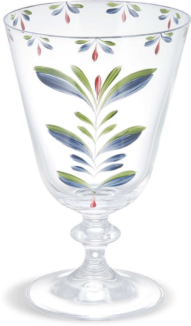 Wine Glass Green and Blue Lotus | DIOR