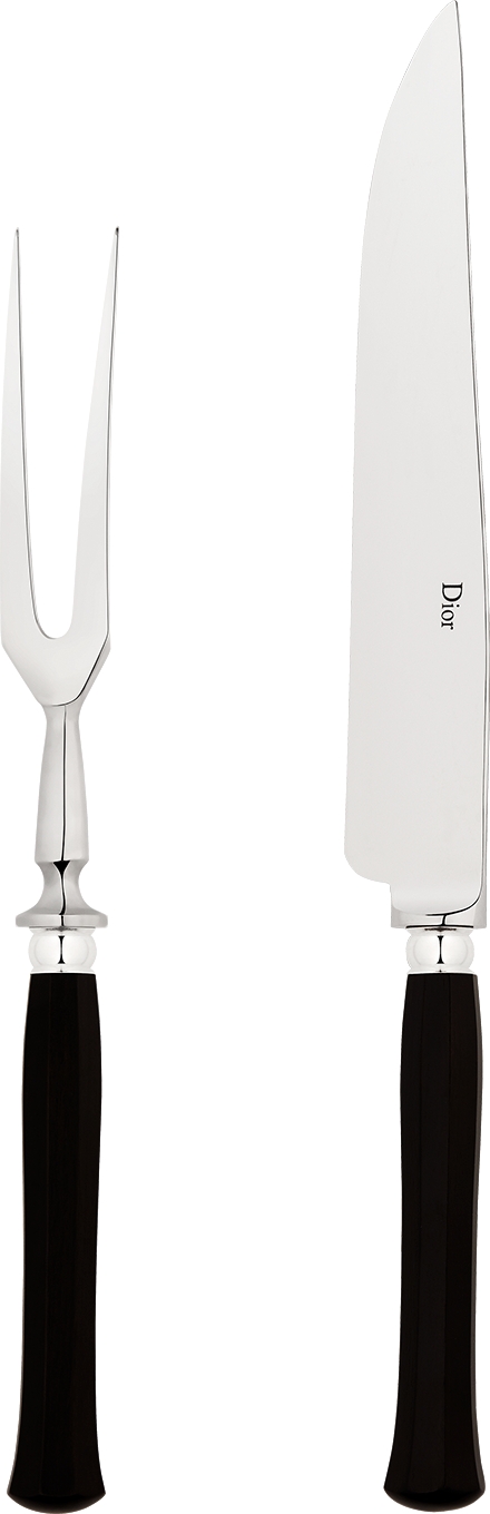 Cutlery Ebony and Silver-Plated Metal | DIOR