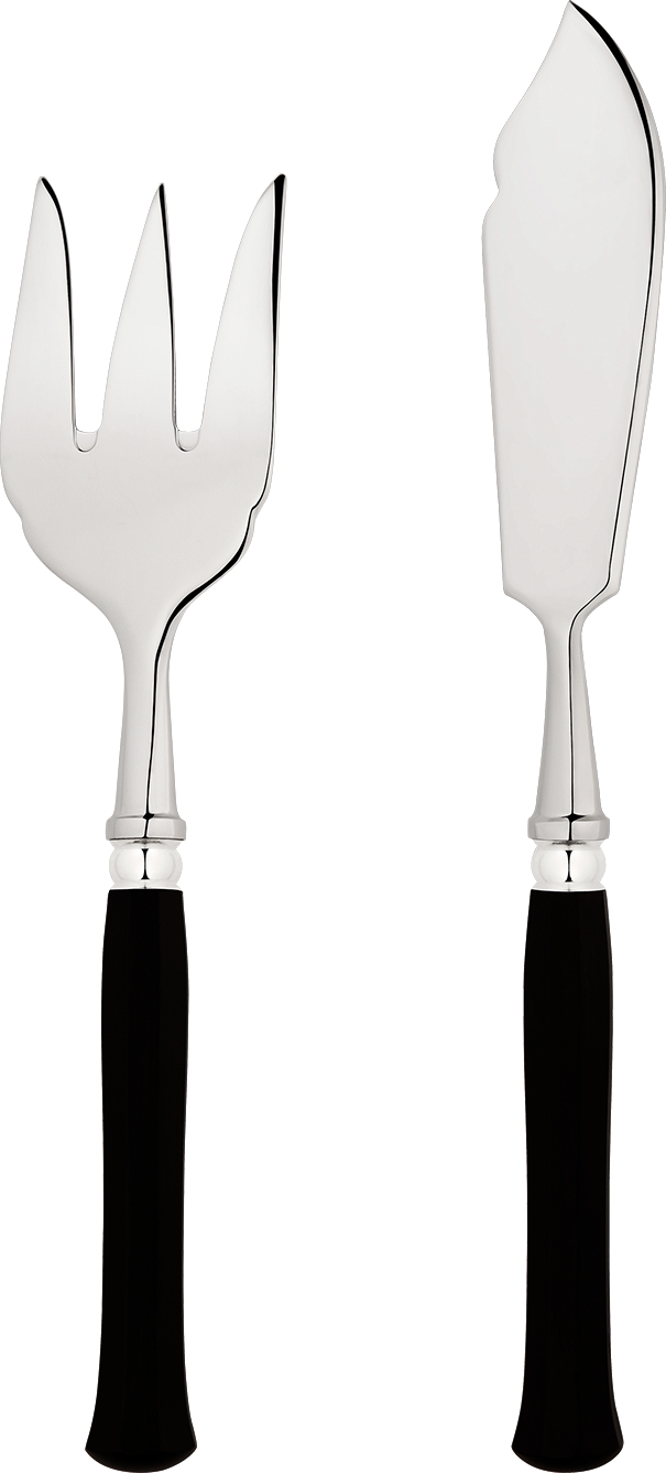 Fish Cutlery Ebony and Silver-Plated Metal | DIOR