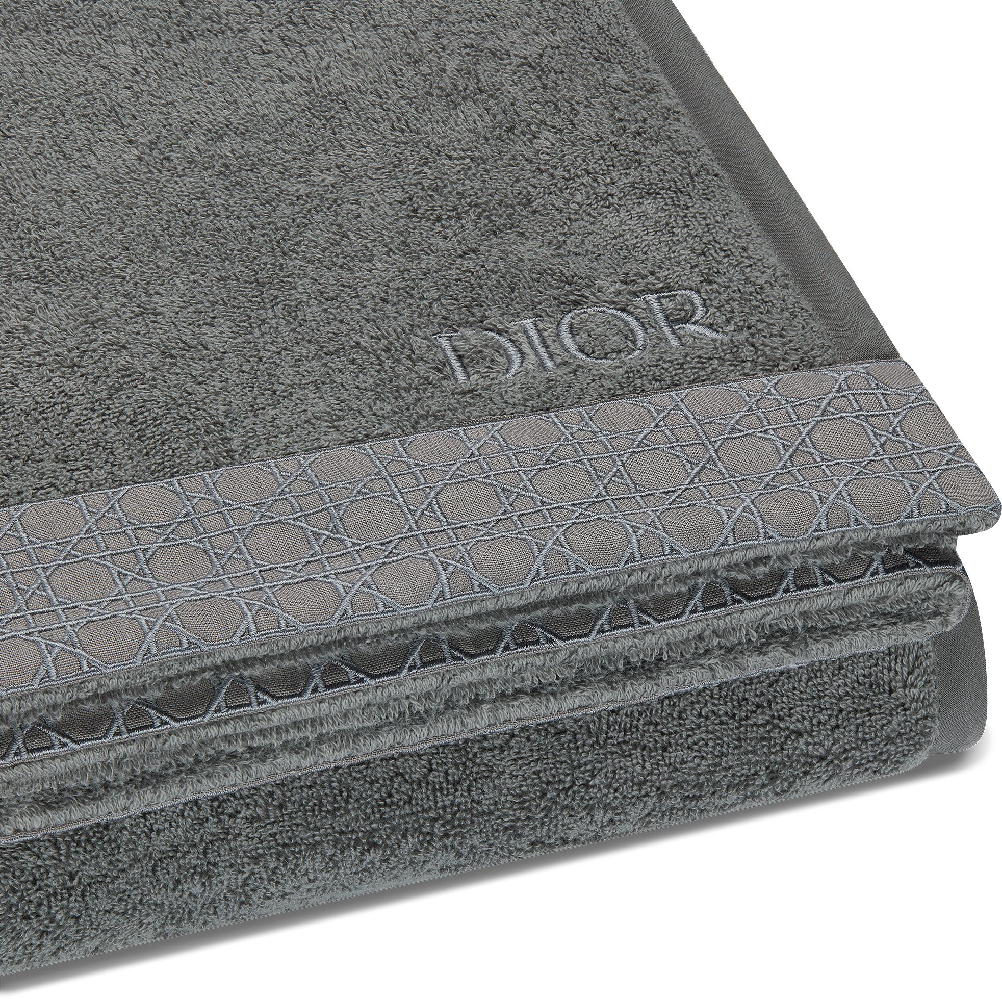 Bath Sheet Anthracite Gray Cannage | DIOR