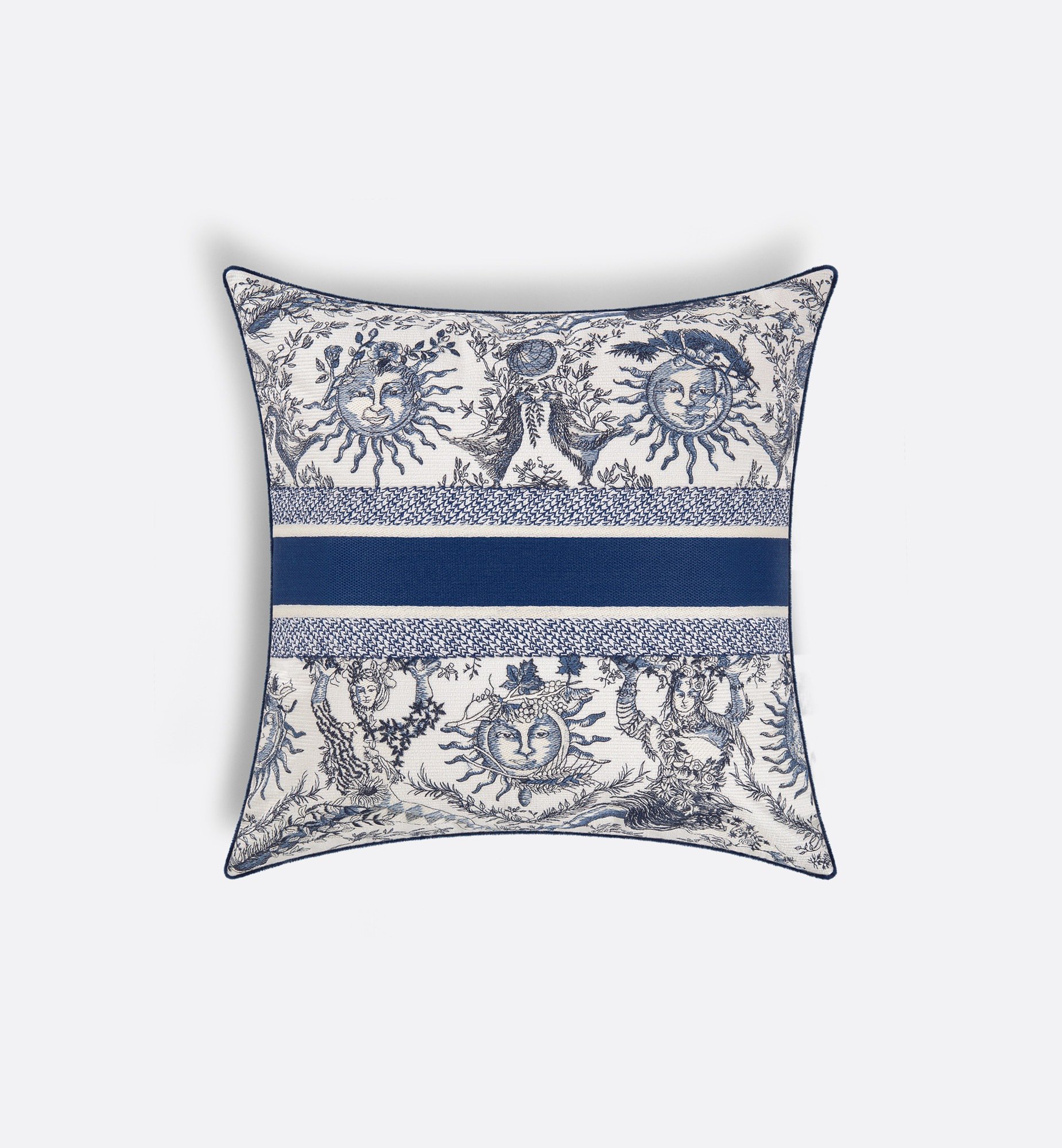 Small Square Pillow Blue and Beige Dior Chez Moi | DIOR