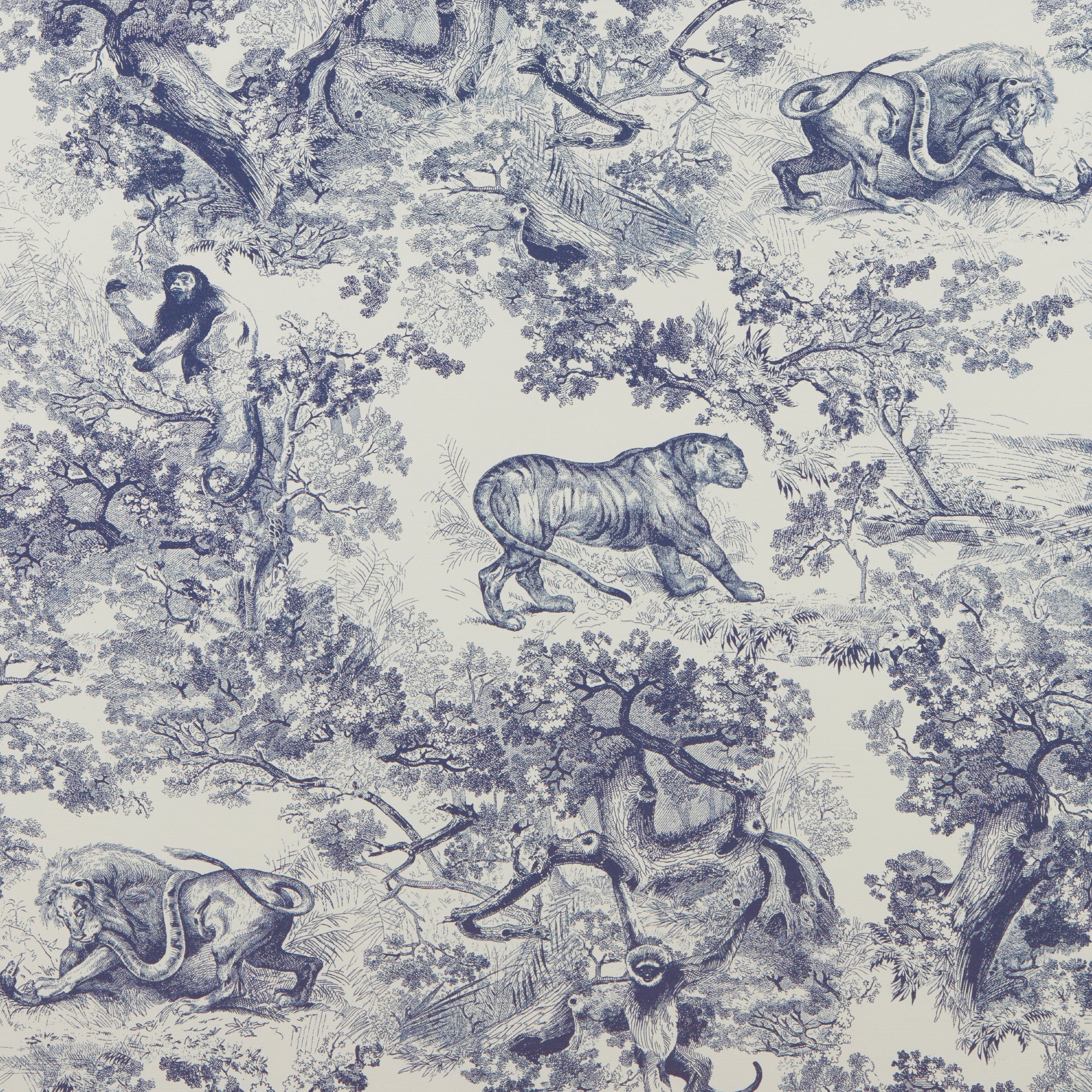 Decorazione da parete Toile de Jouy, blu navy | DIOR
