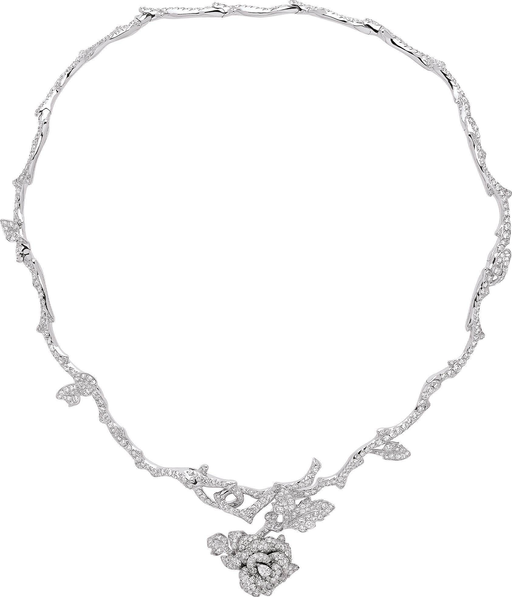 Rose Dior Bagatelle Necklace White Gold and Diamonds | DIOR
