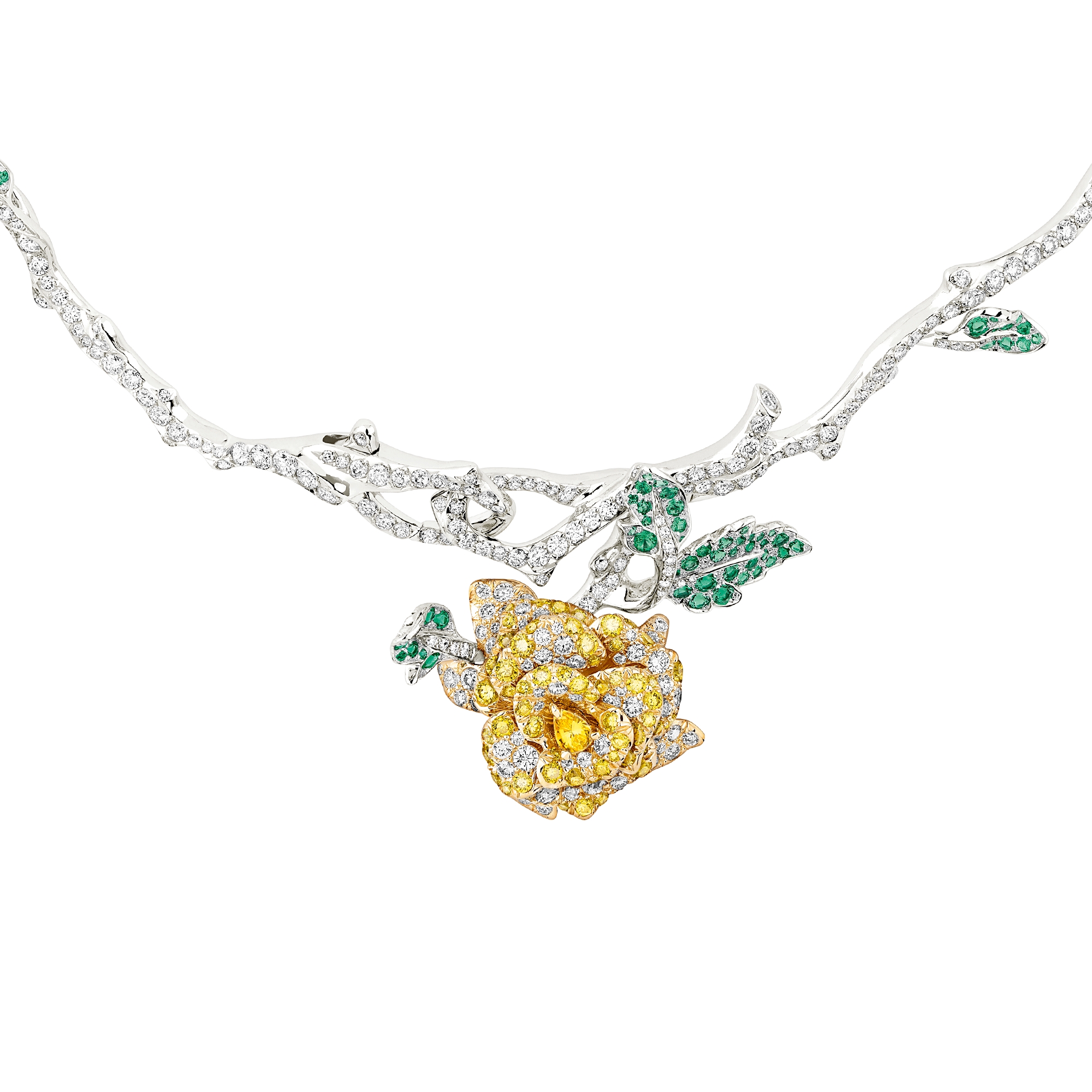 Bague Rose Dior Bagatelle Grand Modèle Or blanc, diamants blancs et ...