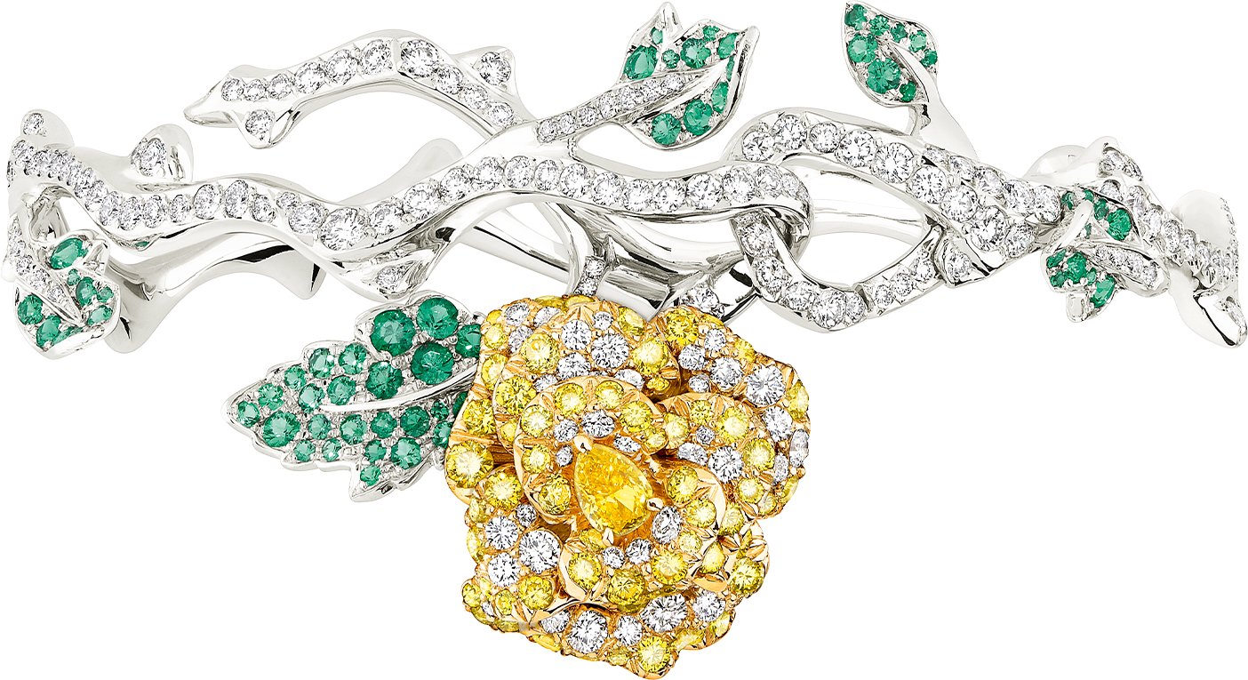 Pulsera Rose Dior Bagatelle Oro blanco y diamantes | DIOR