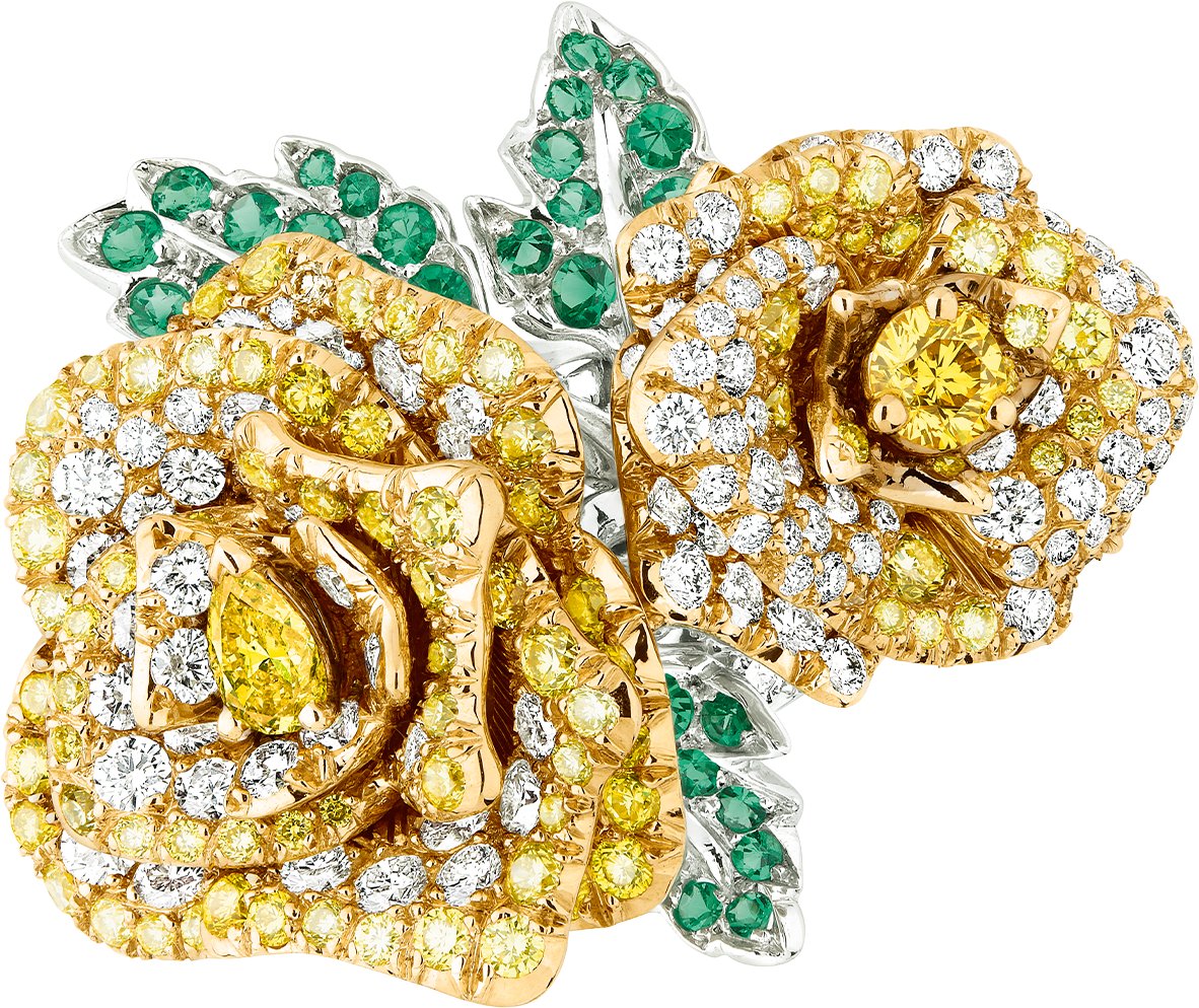 Collana Rose Dior Bagatelle Oro bianco, oro giallo con diamanti bianchi ...