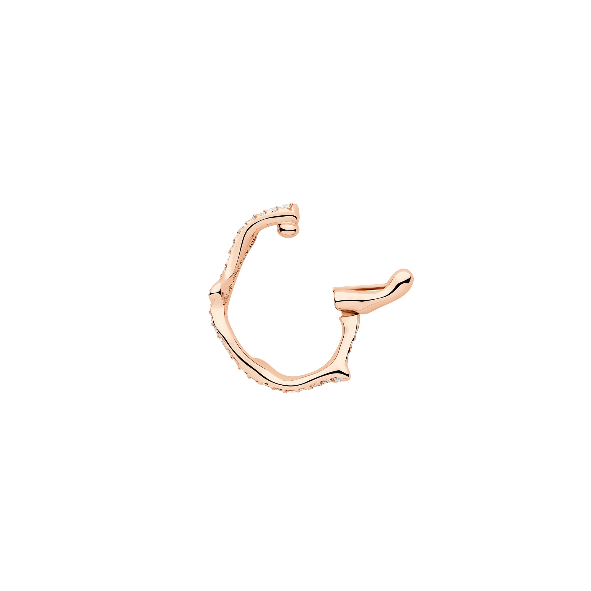 Bois de Rose Single Ear Cuff Pink Gold and Diamonds | DIOR