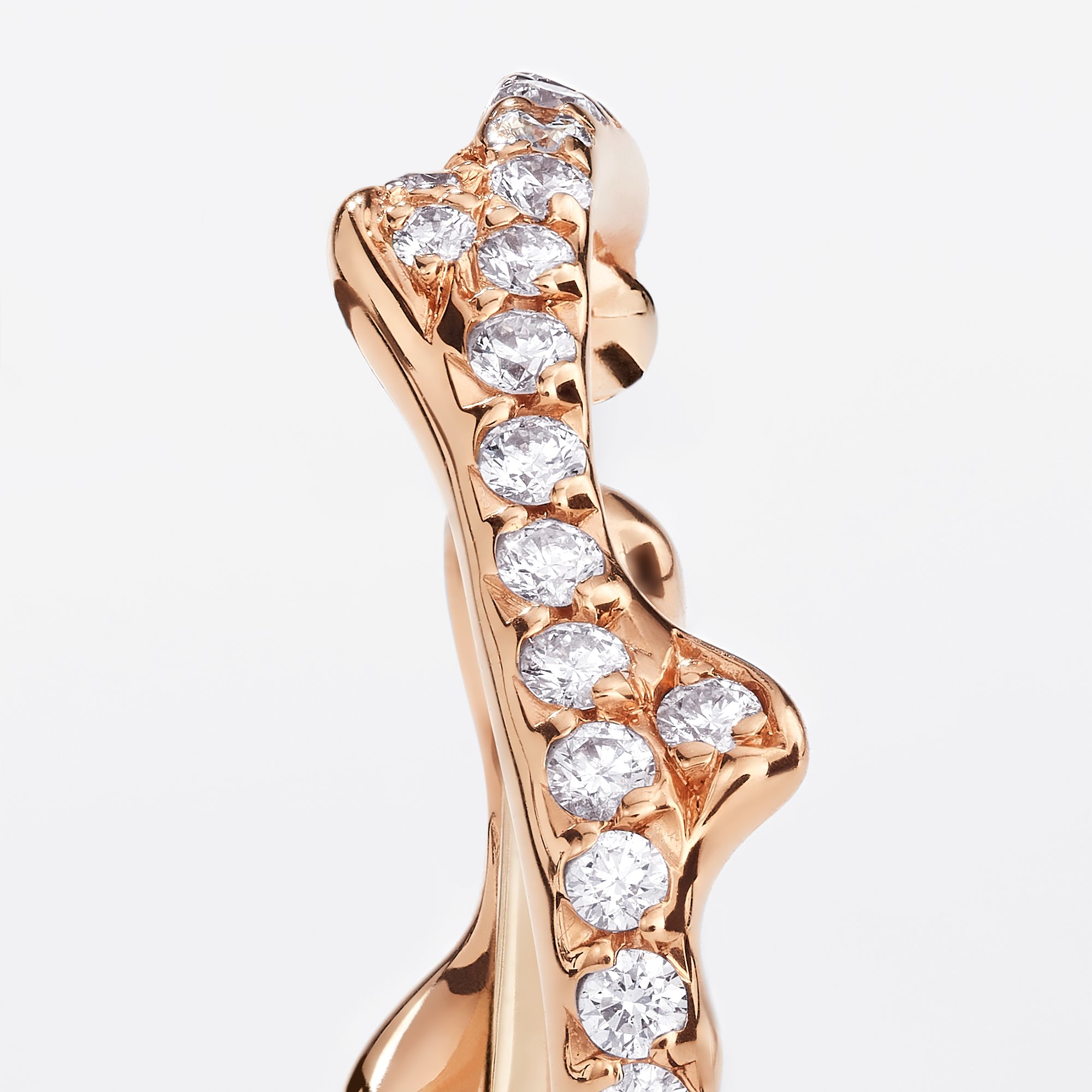 Одиночная серьга-кафф Bois de Rose Розовое золото и бриллианты | DIOR