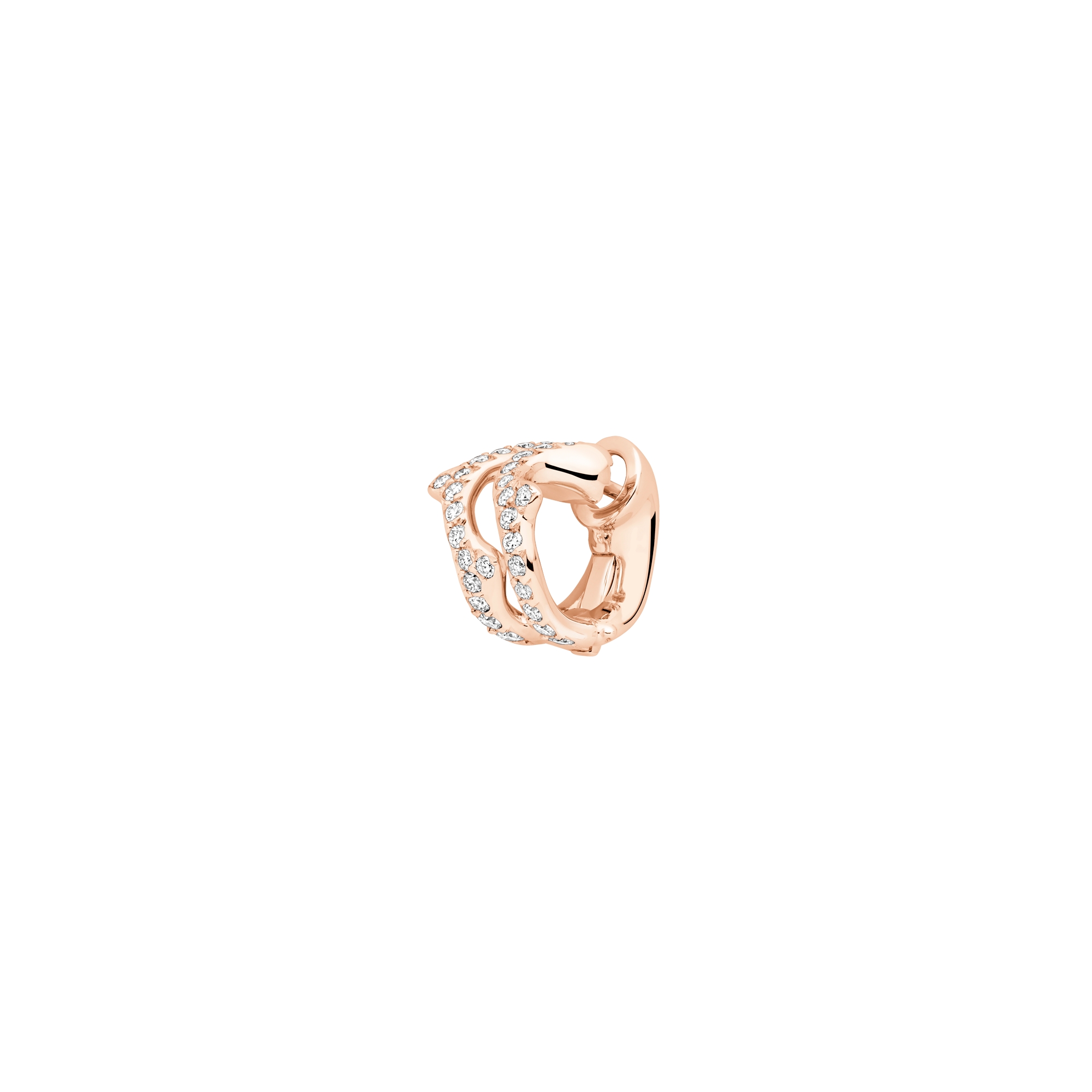 Bois de Rose Single Ear Cuff Pink Gold and Diamonds | DIOR