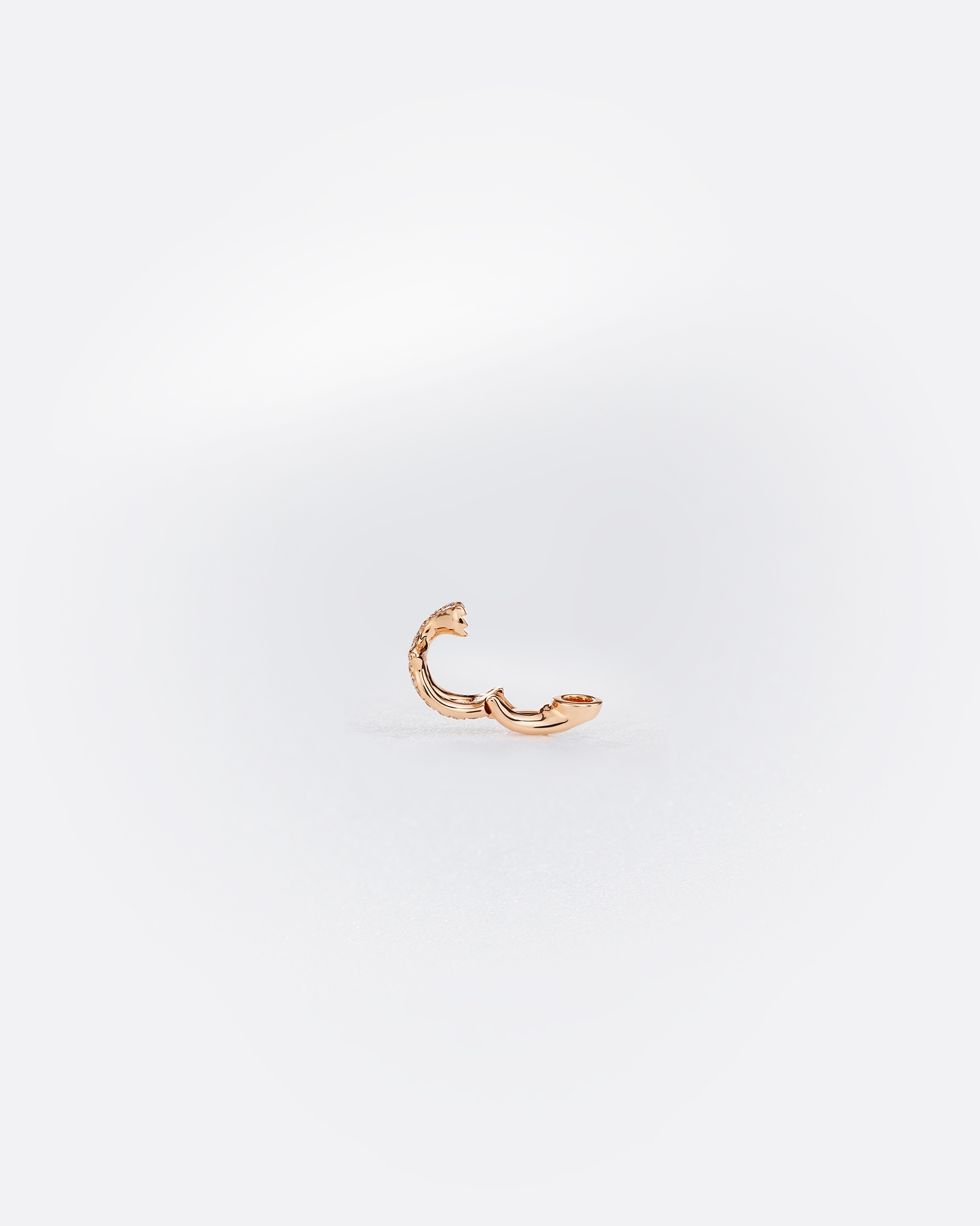 Bois de Rose Single Ear Cuff Pink Gold and Diamonds | DIOR