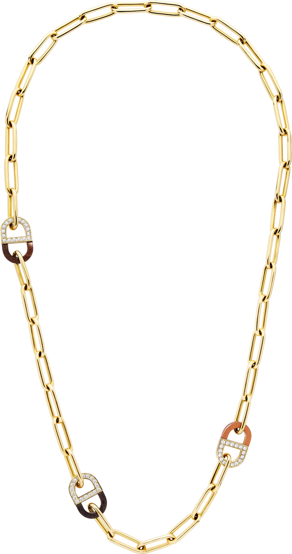Color Dior Long Necklace Yellow Gold, Diamonds and Ebony | DIOR