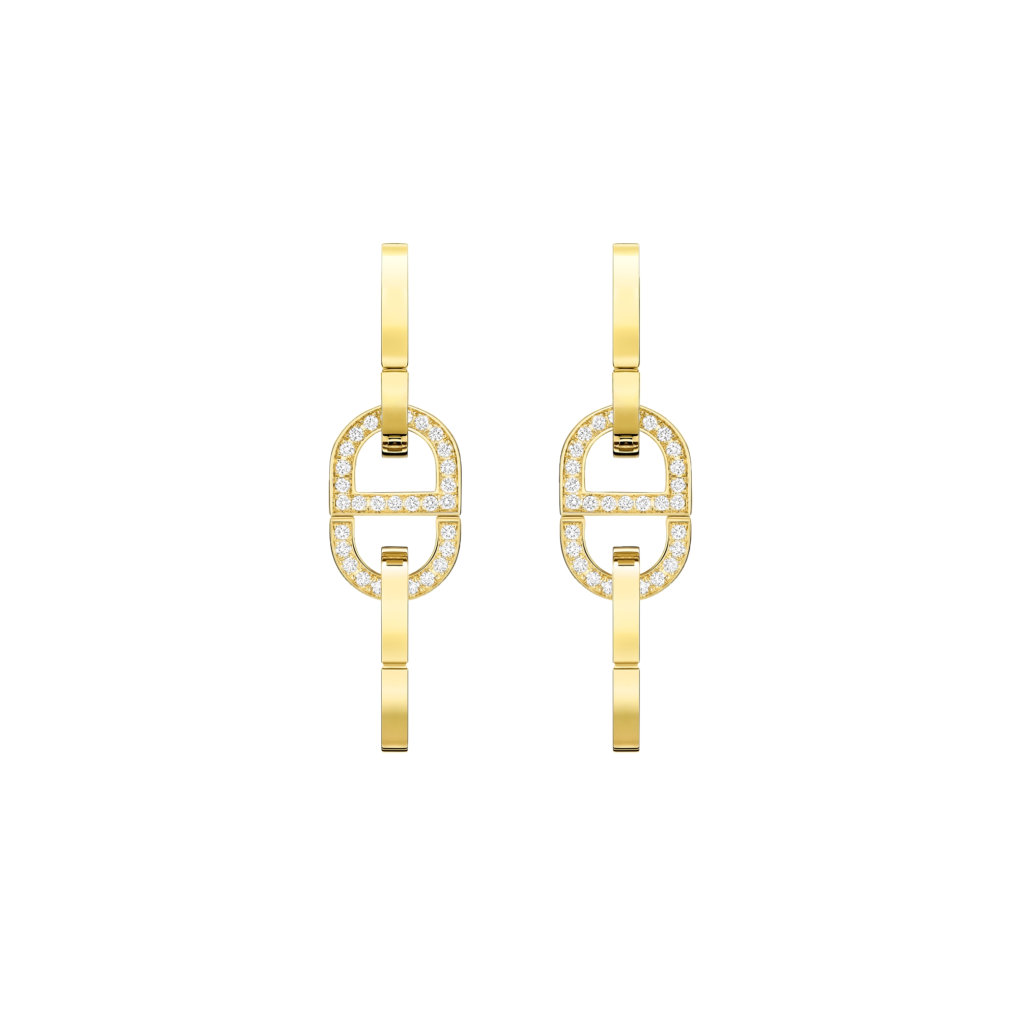 Color Dior Earrings Yellow Gold, Diamonds and Lacquer | DIOR