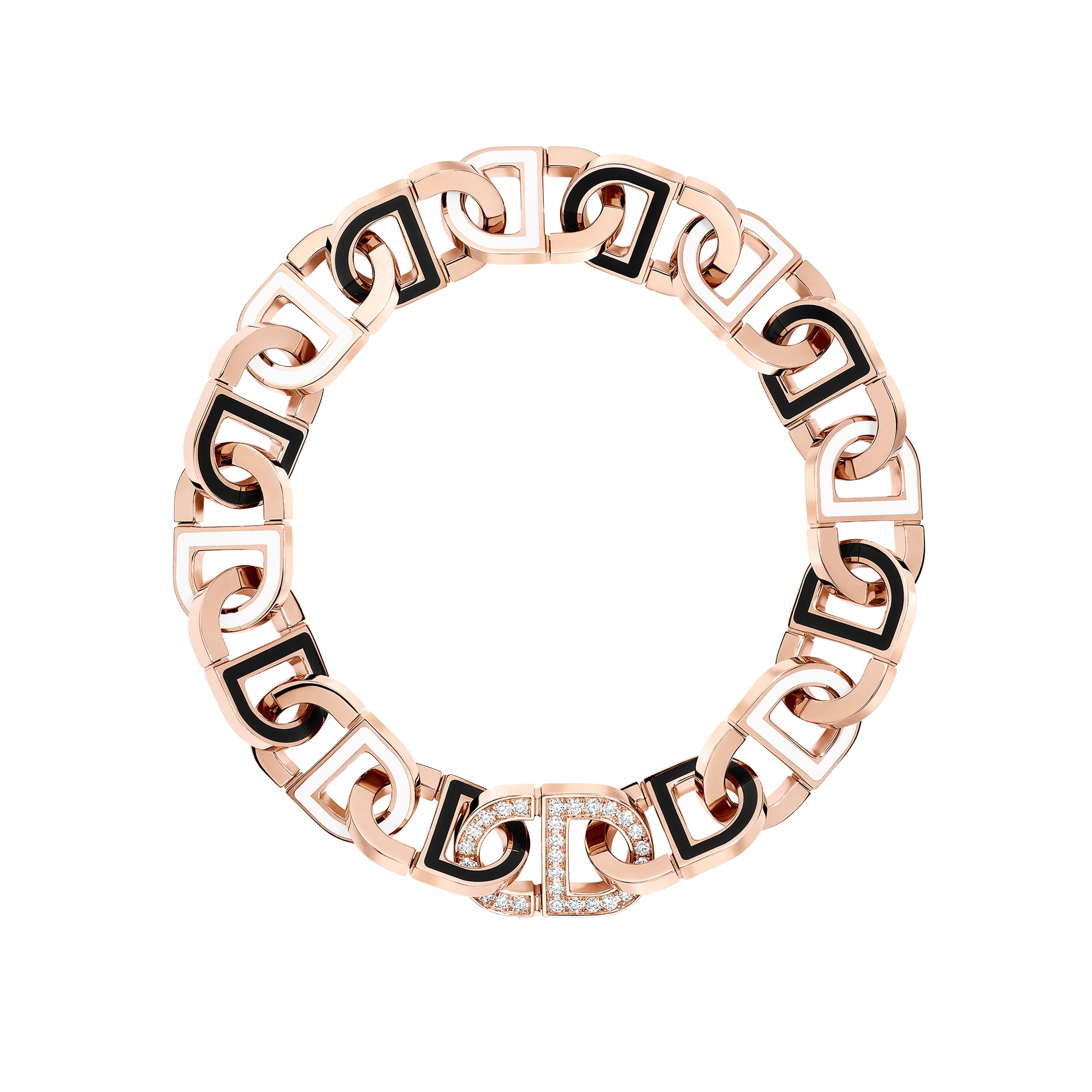 Color Dior Modular Necklace and Bracelet Pink Gold, Diamonds and ...