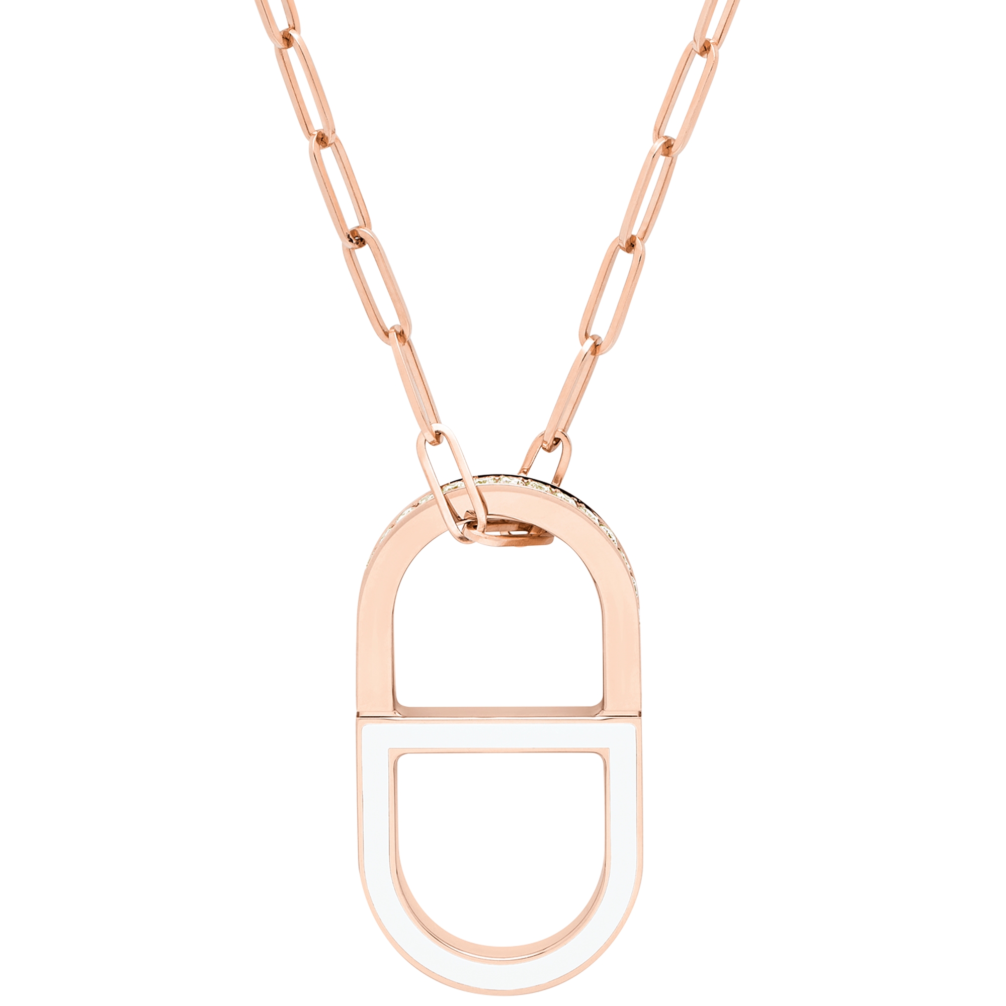 Collier et bague modulables Color Dior Or rose, diamants et laque | DIOR