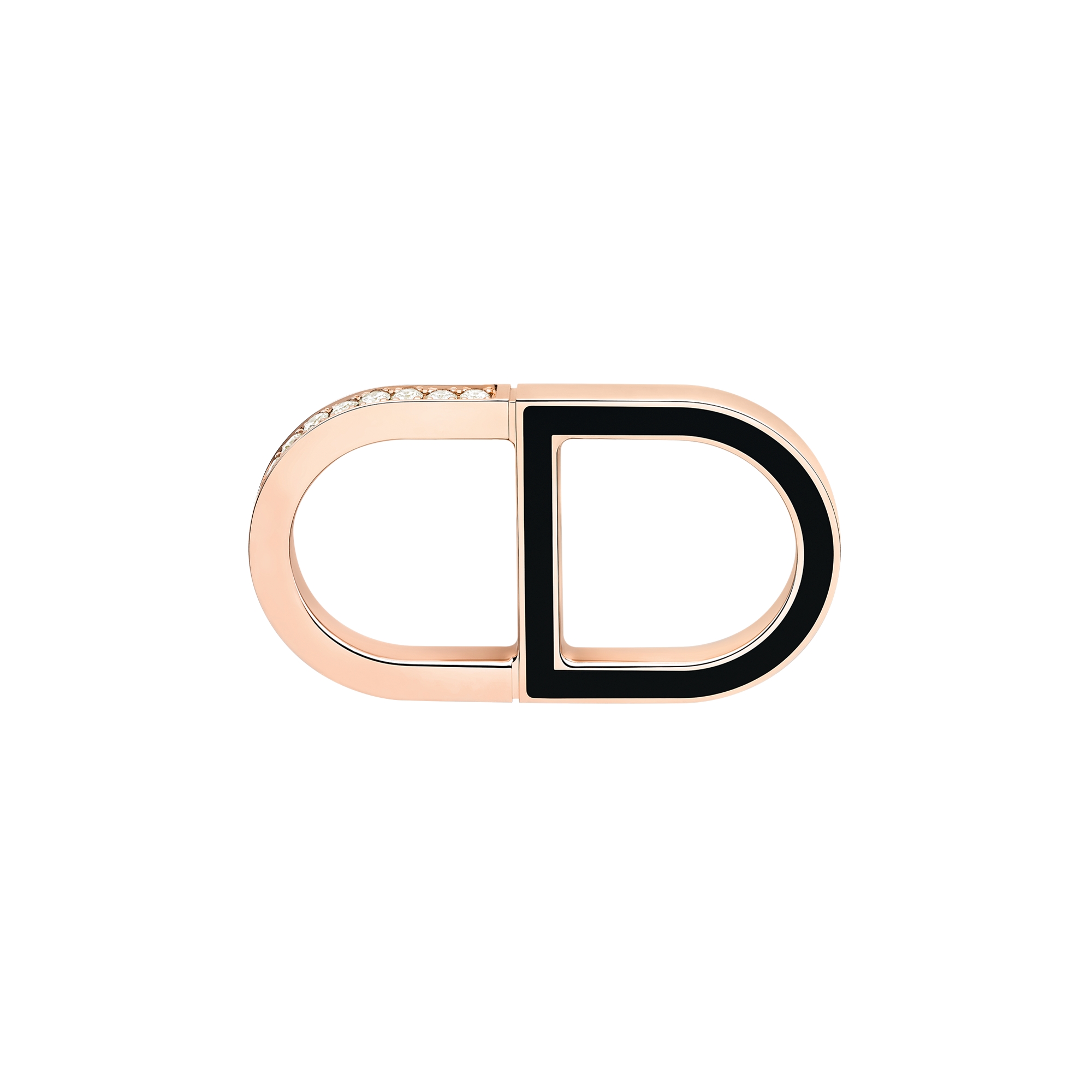 Color Dior Modular Necklace and Ring Pink Gold, Diamonds and Lacquer | DIOR