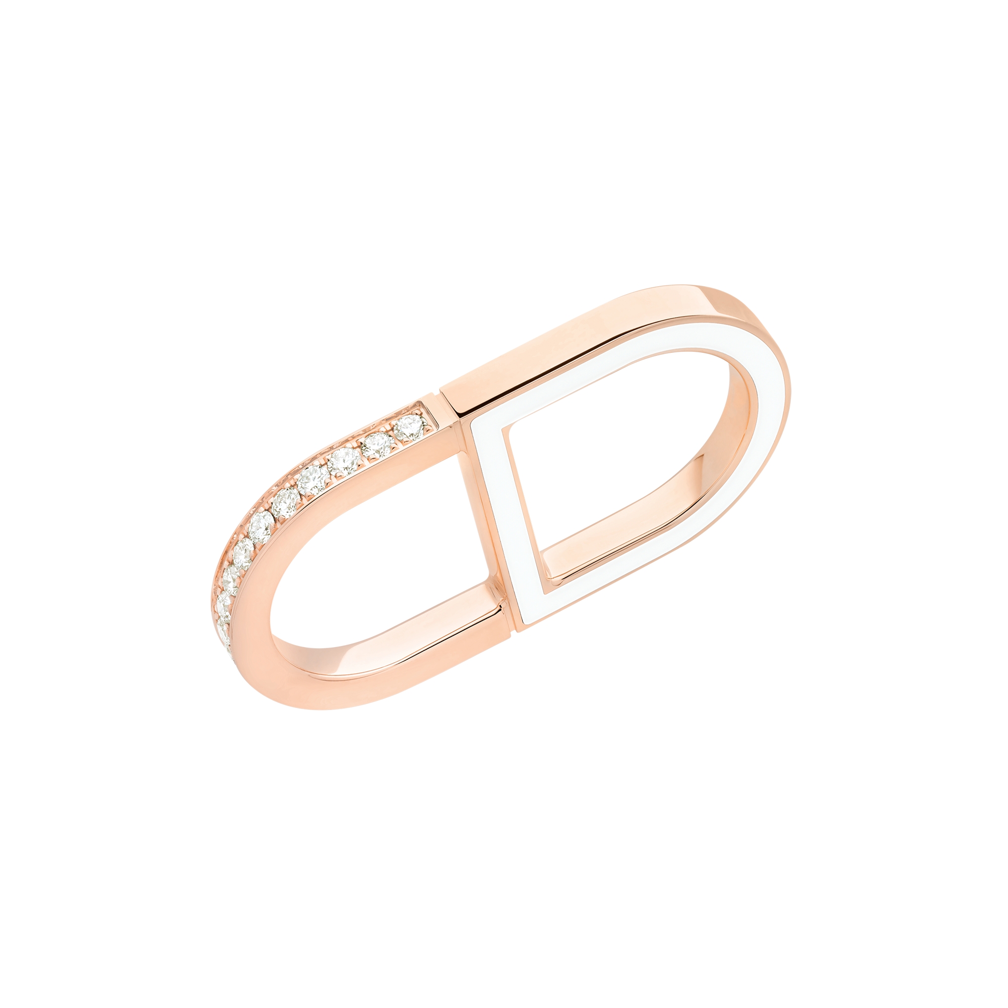 Color Dior Modular Necklace and Ring Pink Gold, Diamonds and Lacquer | DIOR