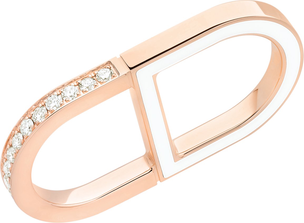 Color Dior Modular Necklace and Ring Pink Gold, Diamonds and Lacquer | DIOR