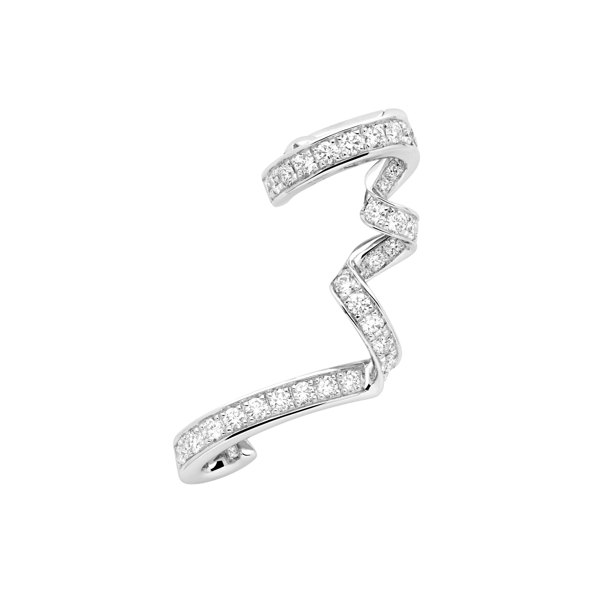 Couture Dior Single Left Ear Climber White Gold and Diamonds | DIOR