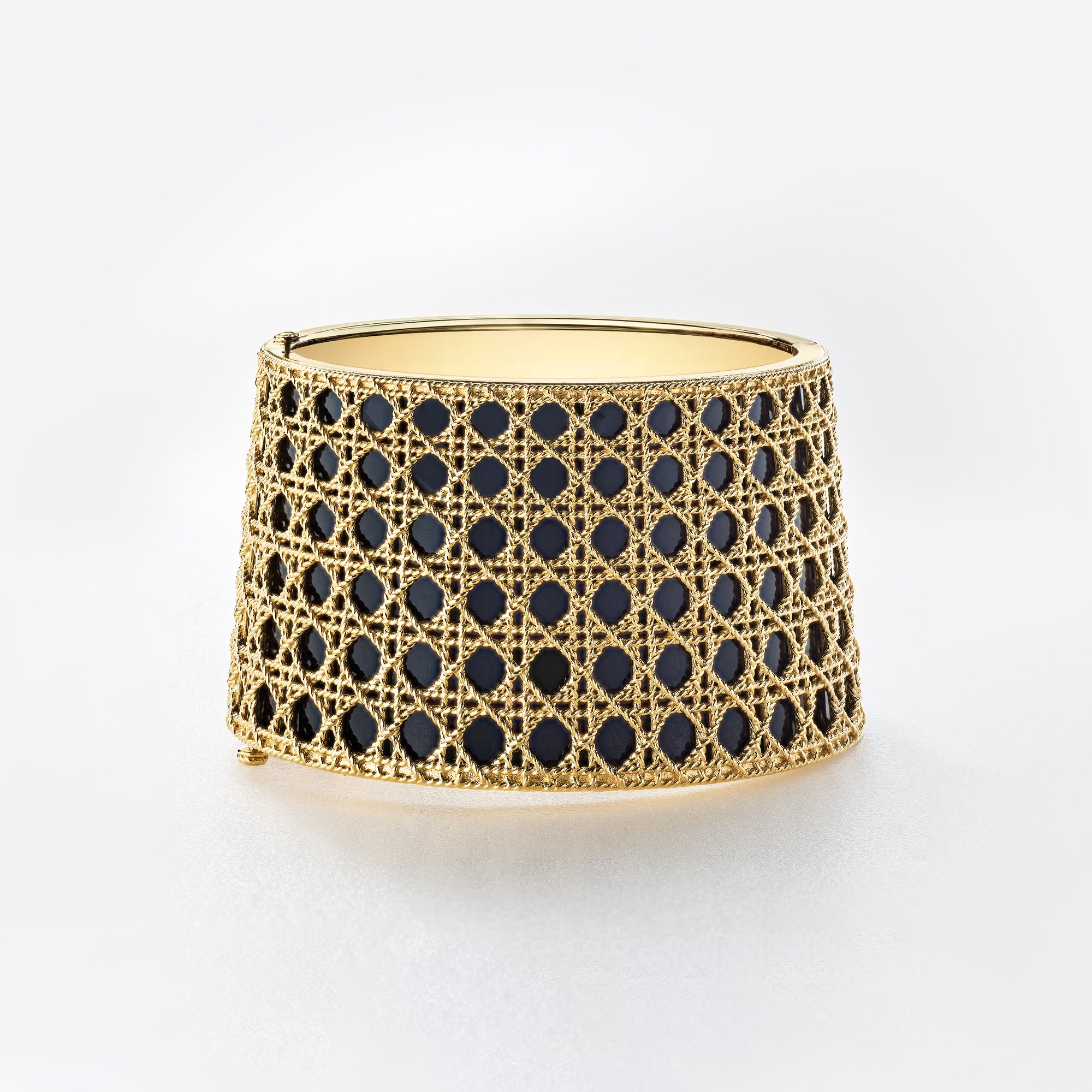 My Dior Cuff Bracelet Yellow Gold and Black Lacquer | DIOR