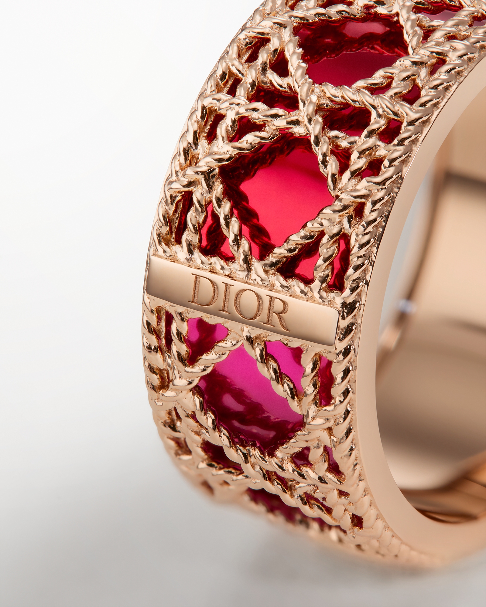 My Dior Ring Pink Gold and Gradient Red Lacquer | DIOR