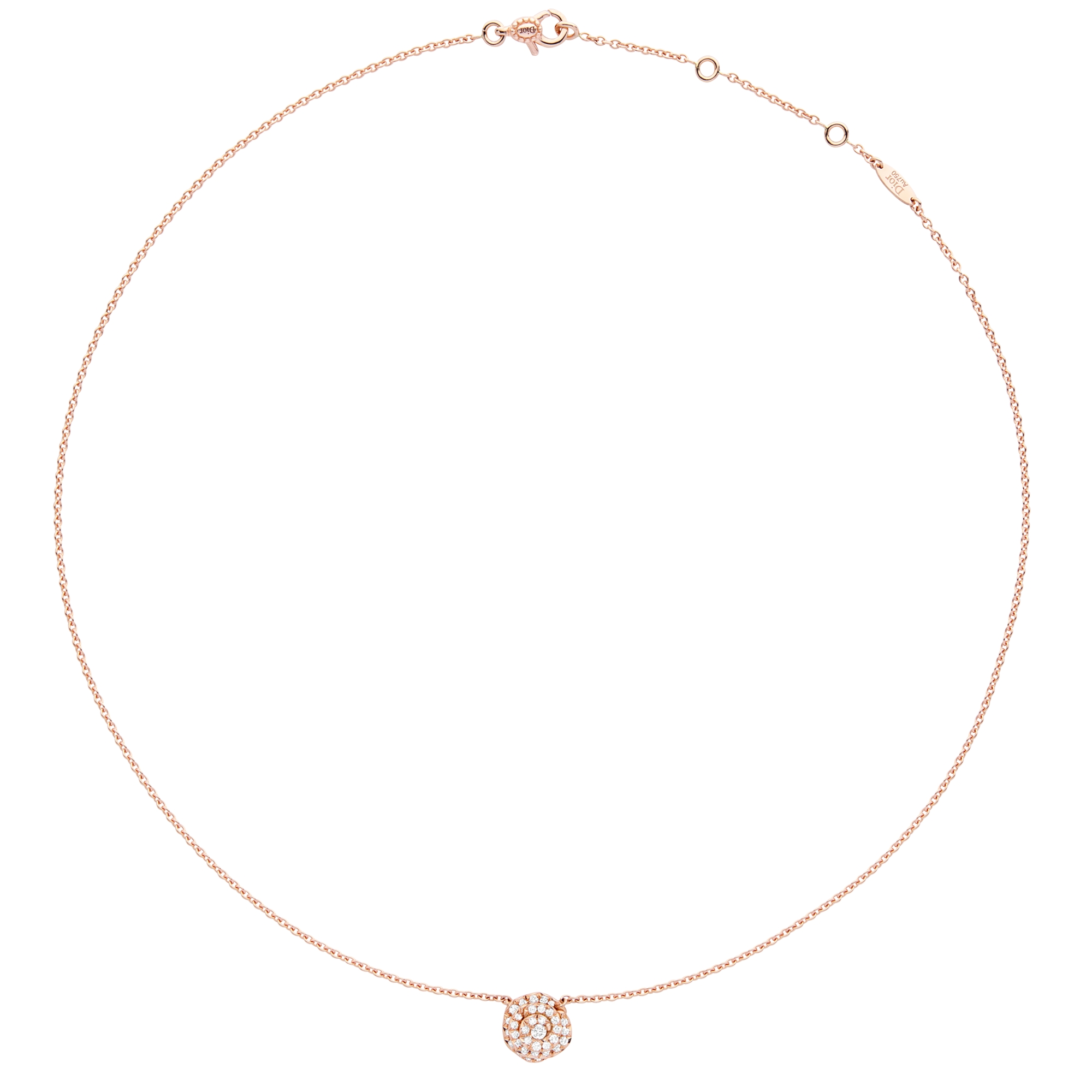 Collier Rose Dior Couture Petit Modèle Or rose et diamants | DIOR