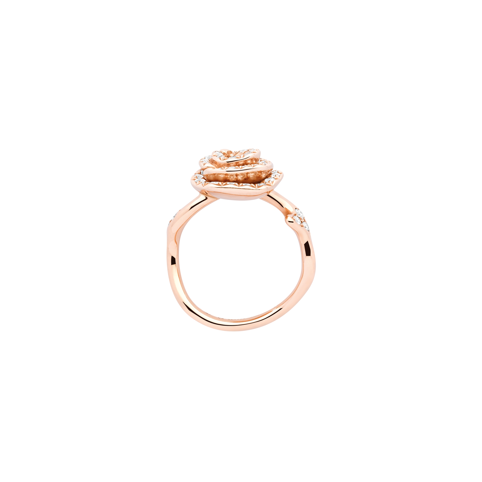 Large Rose Dior Couture Ring Pink Gold and Diamonds | DIOR