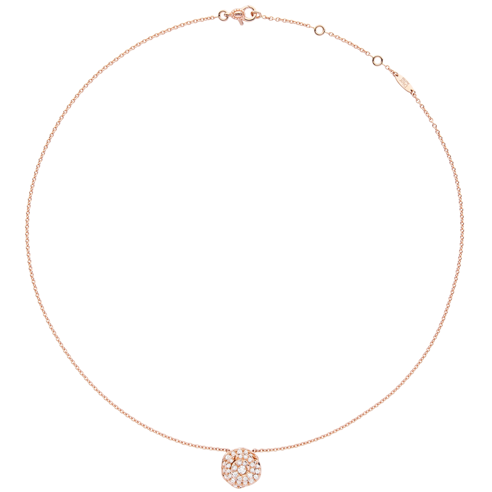 Collier Rose Dior Couture Grand Modèle Or rose et diamants | DIOR