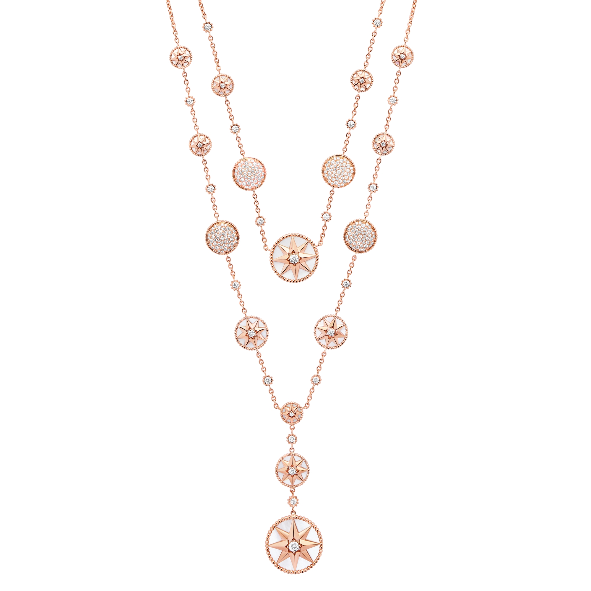 Ceinture transformable Rose des Vents Or jaune, rose et blanc, diamants ...