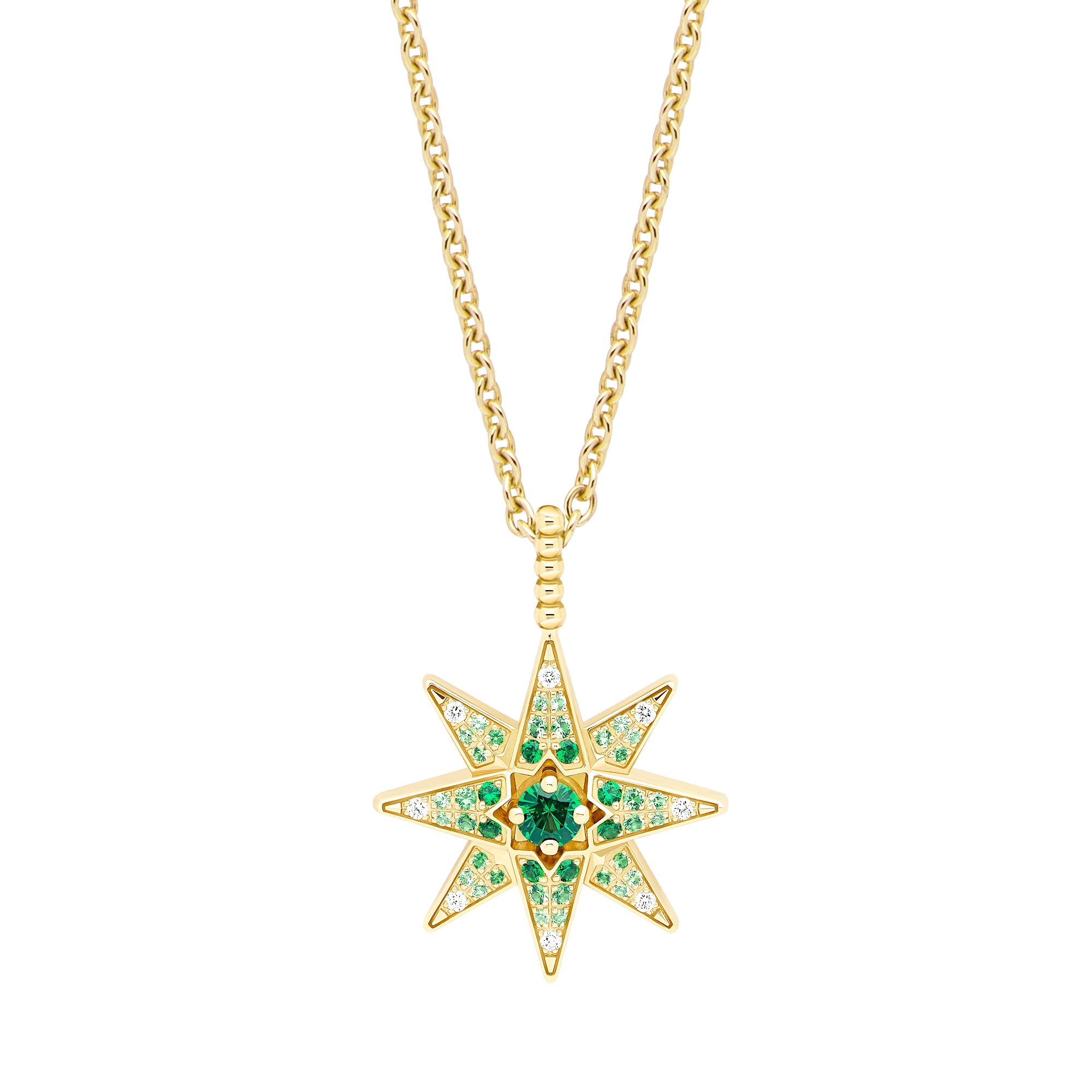 Étoile des Vents Medallion Yellow Gold, Diamonds and Tsavorite Garnets | DIOR