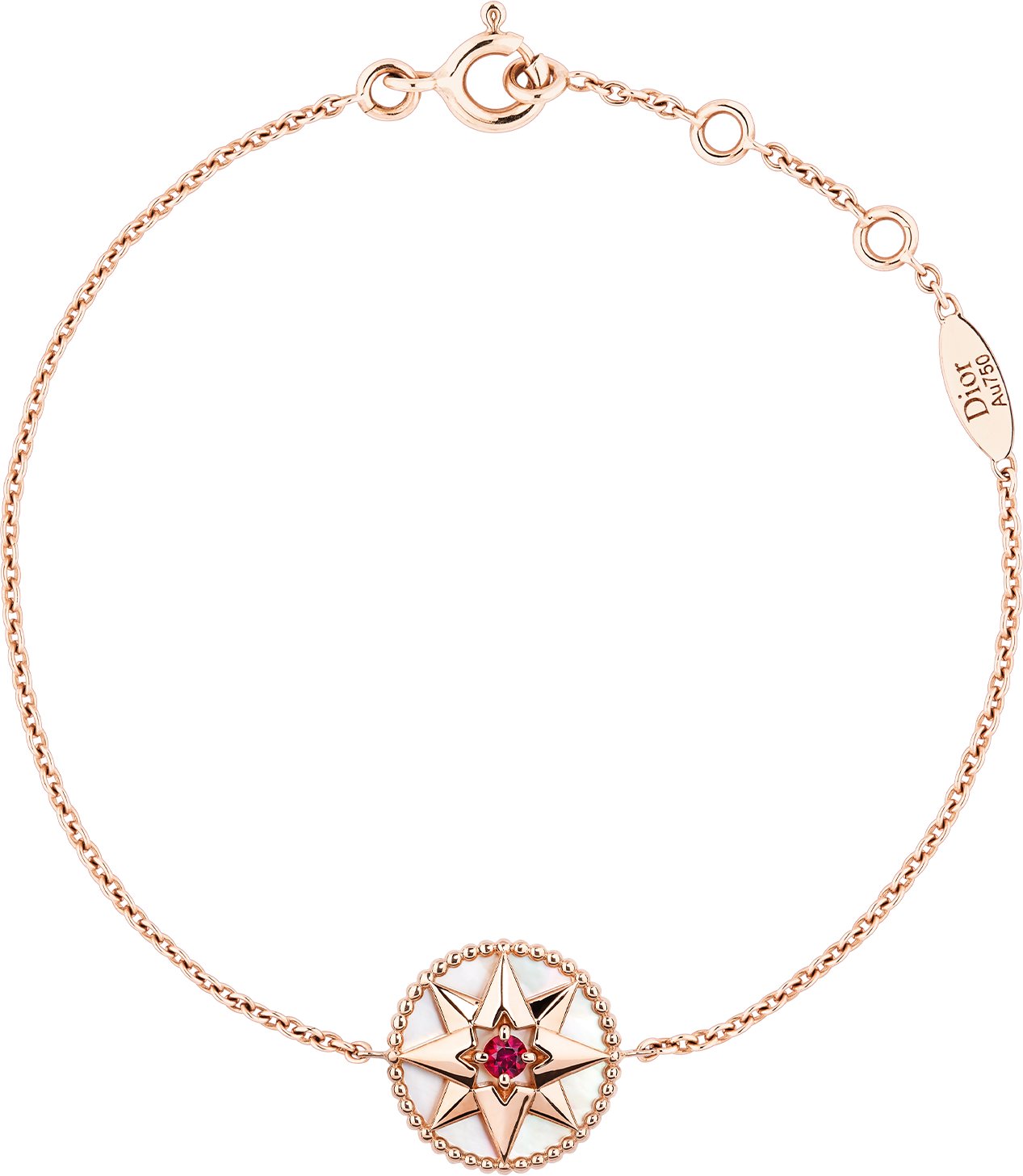 Rose des Vents 팔찌 핑크골드 & 루비, 자개 | DIOR