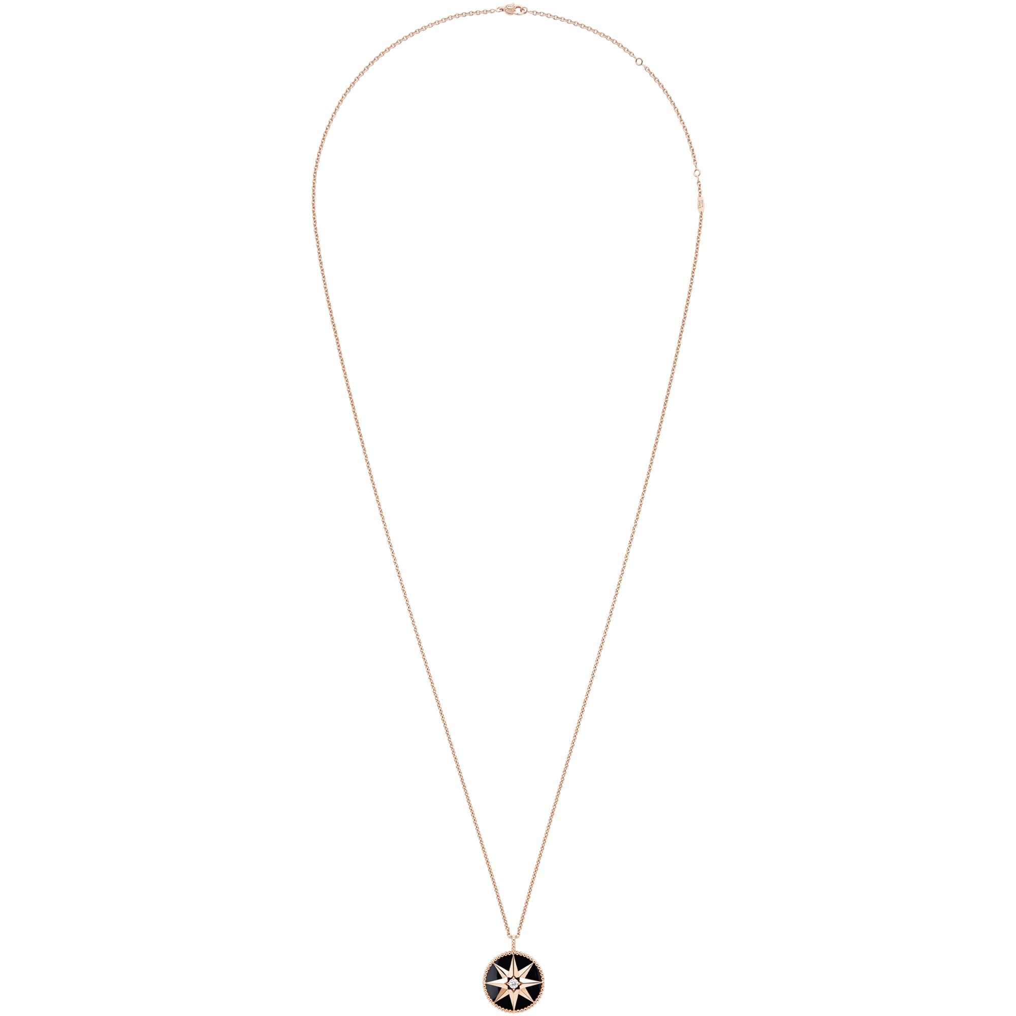 Large Rose des Vents Medallion Pink Gold, Diamond and Onyx | DIOR