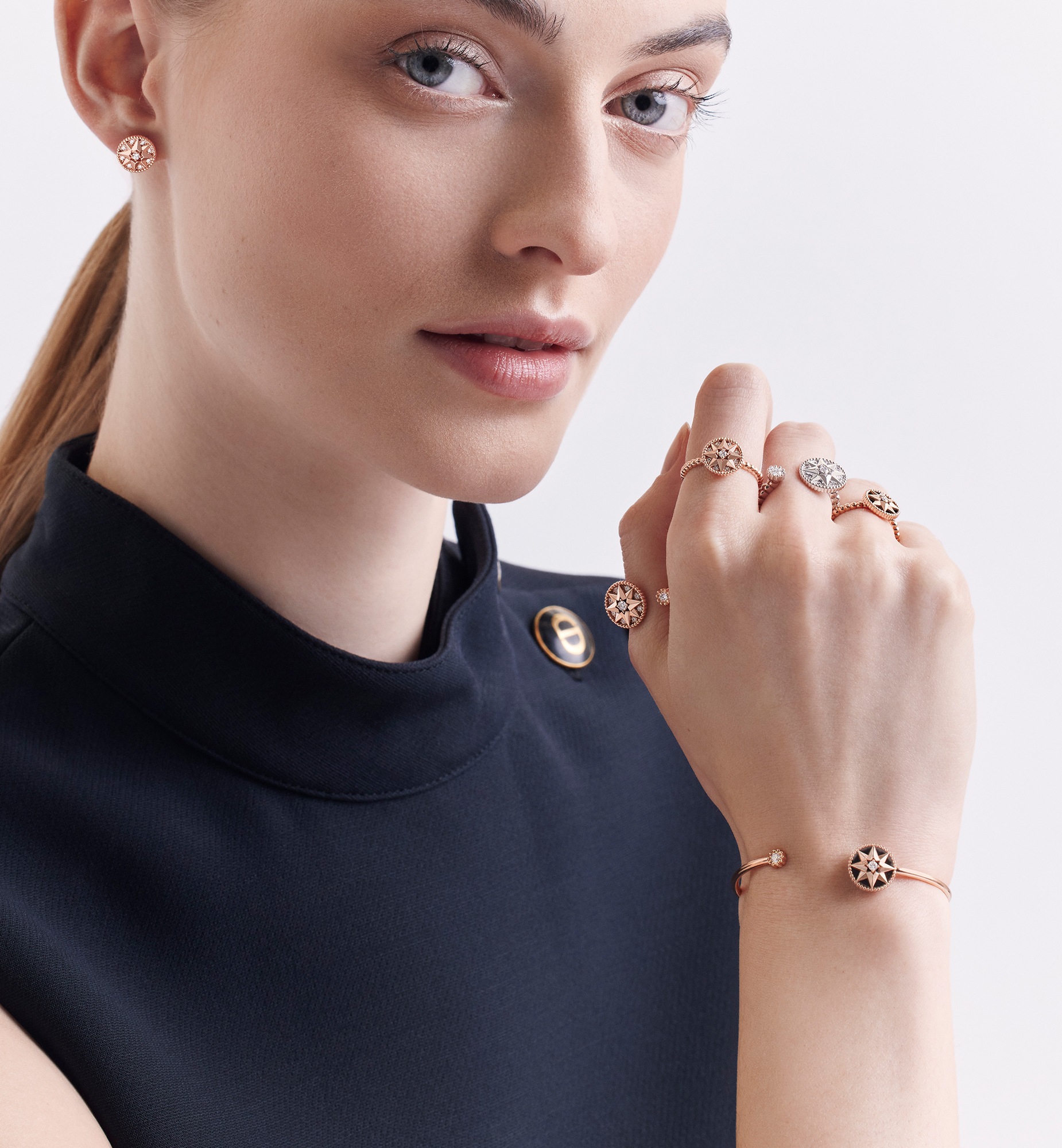 Anello Rose des Vents Oro rosa e diamanti | DIOR