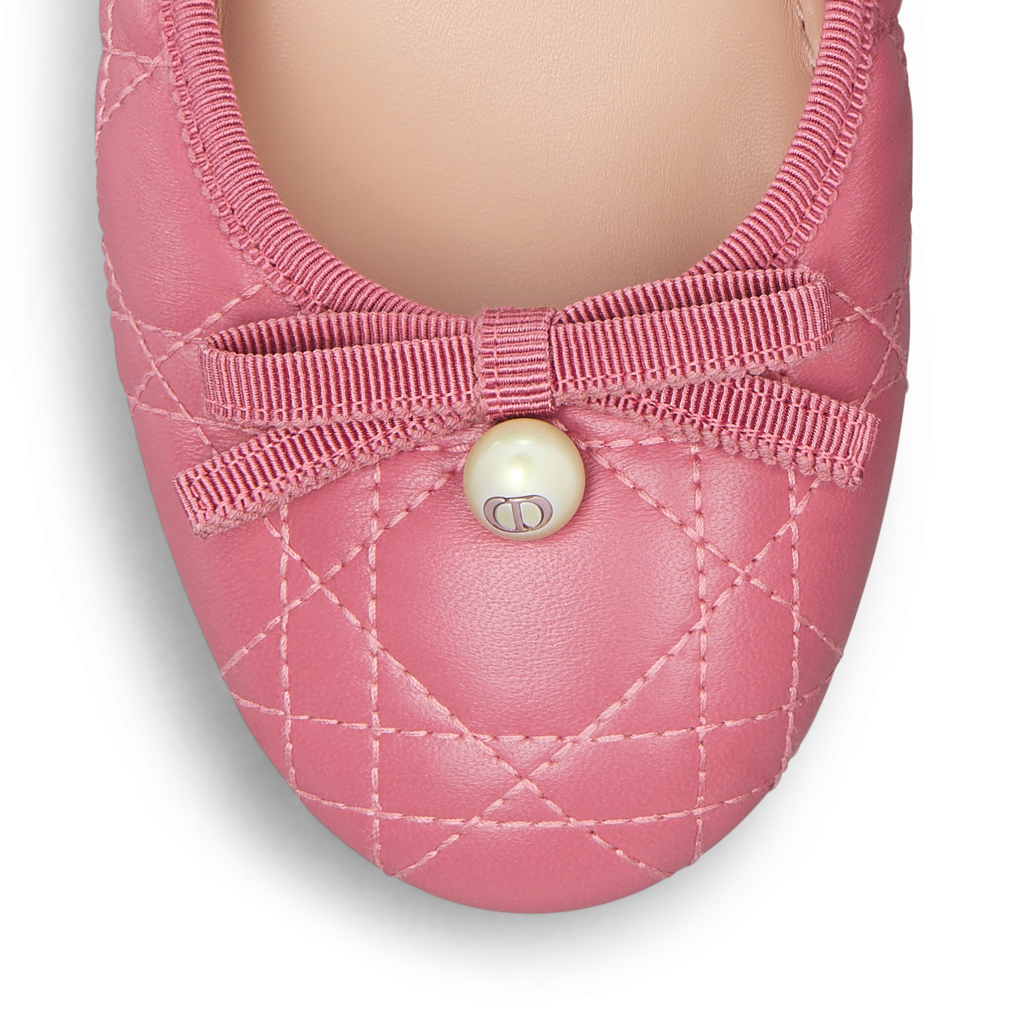 Dior Ballet Flat Deep Pink Quilted Cannage Calfskin | DIOR