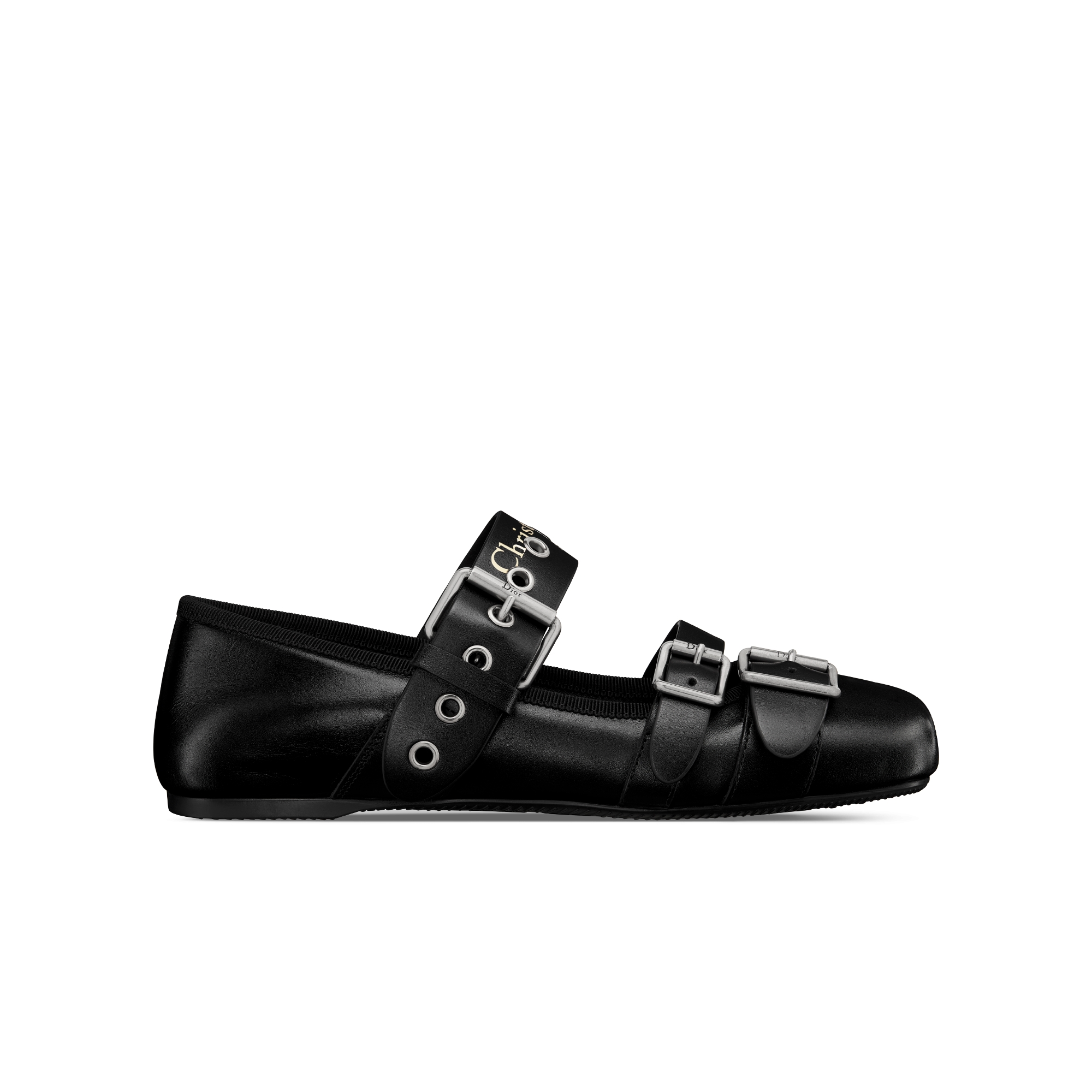 Dior Punk Ballet Flat Black Supple Calfskin | DIOR
