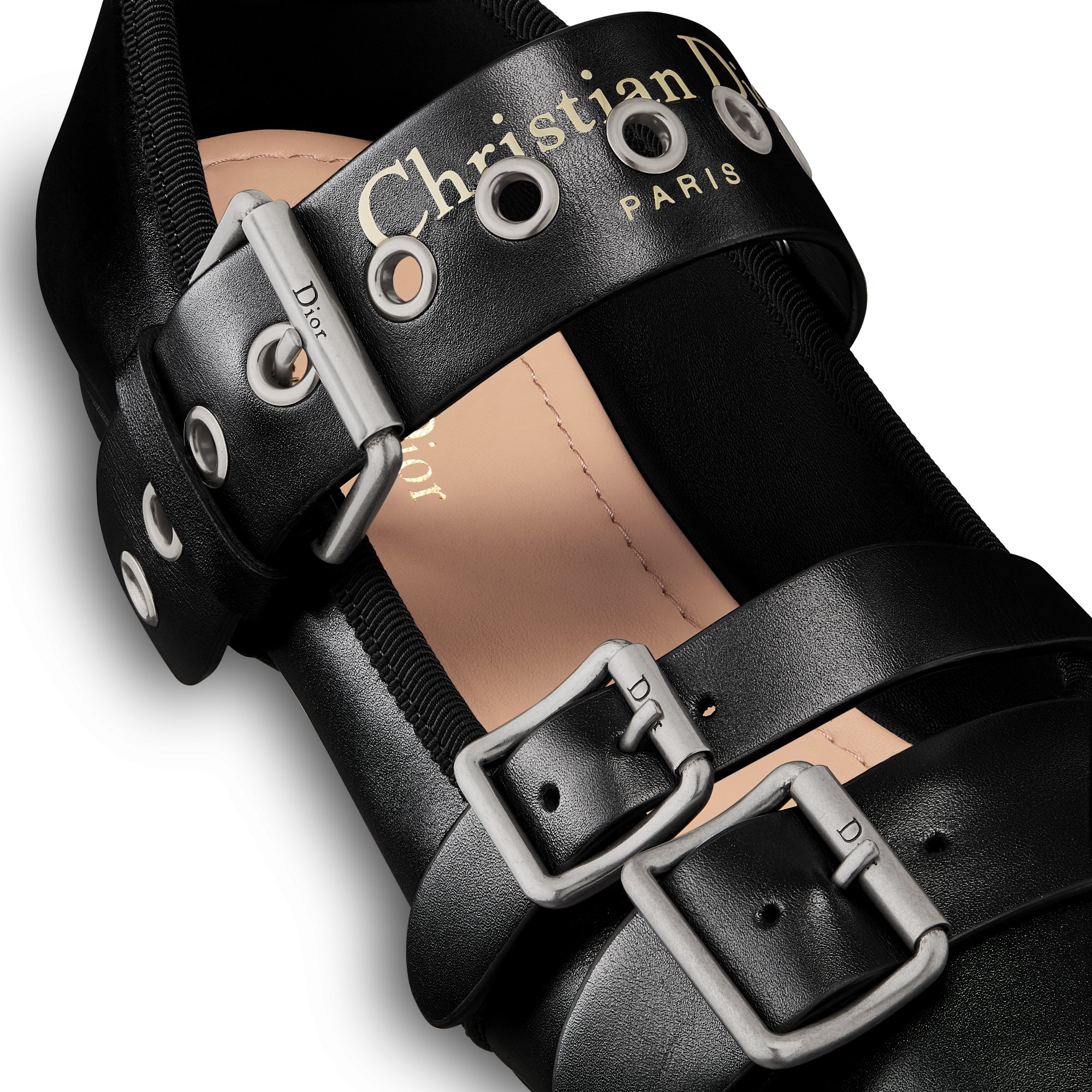 Dior Punk-ballerina Soepel zwart kalfsleer | DIOR