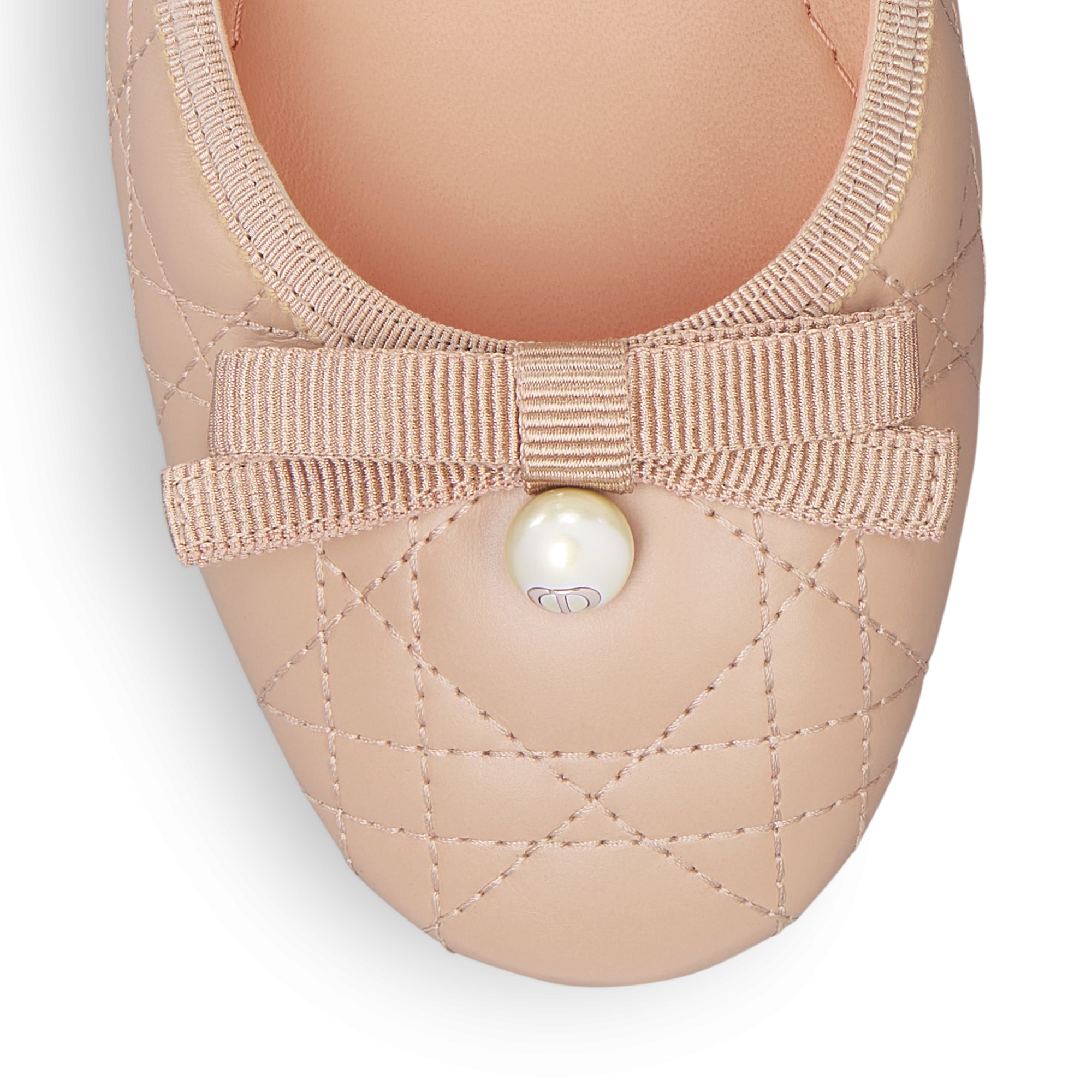 Dior Ballet Slingback-Pumps Gestepptes Cannage Kalbsleder in Nude | DIOR