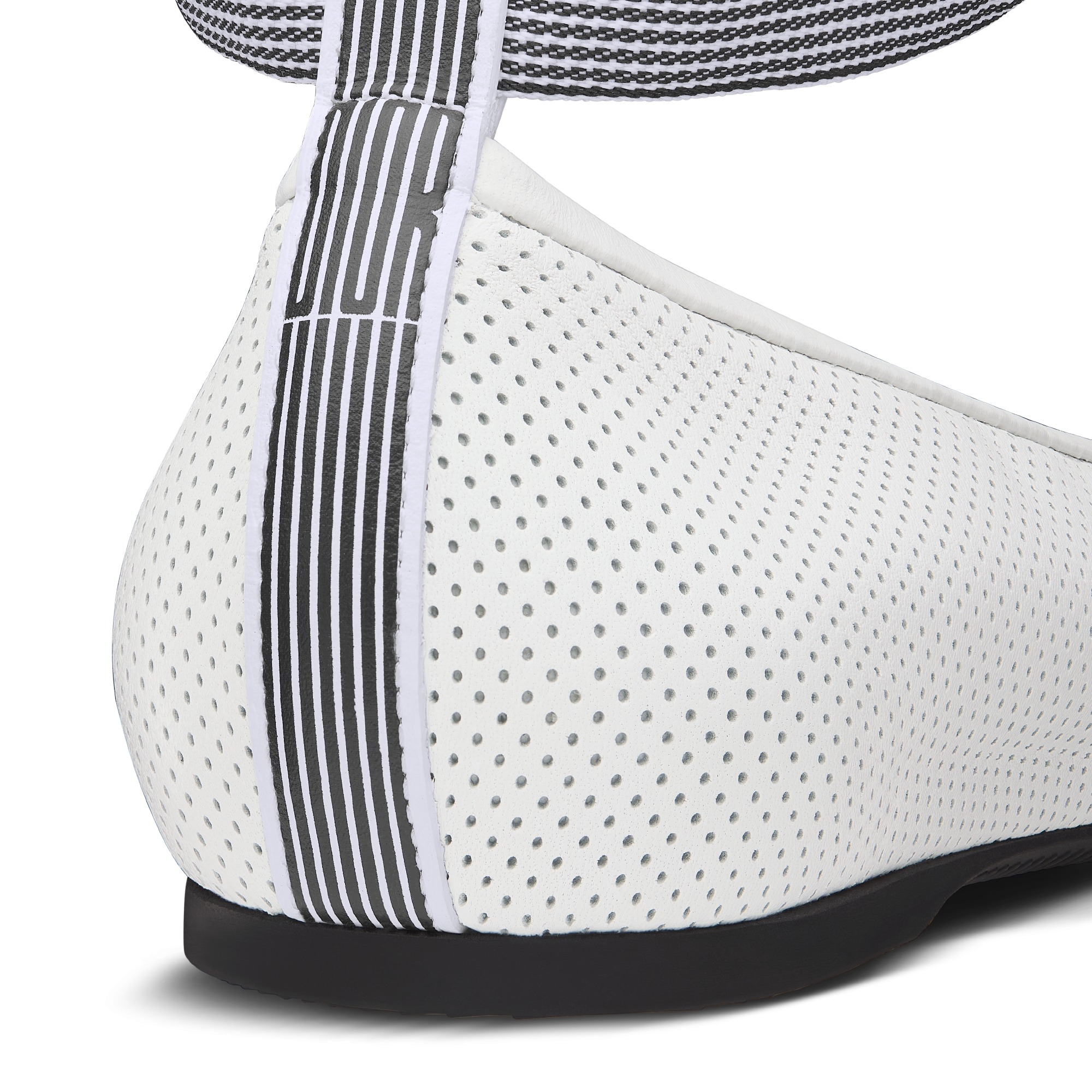 D-Journey Lace-Up Ballet Flat White Perforated Supple Lambskin | DIOR