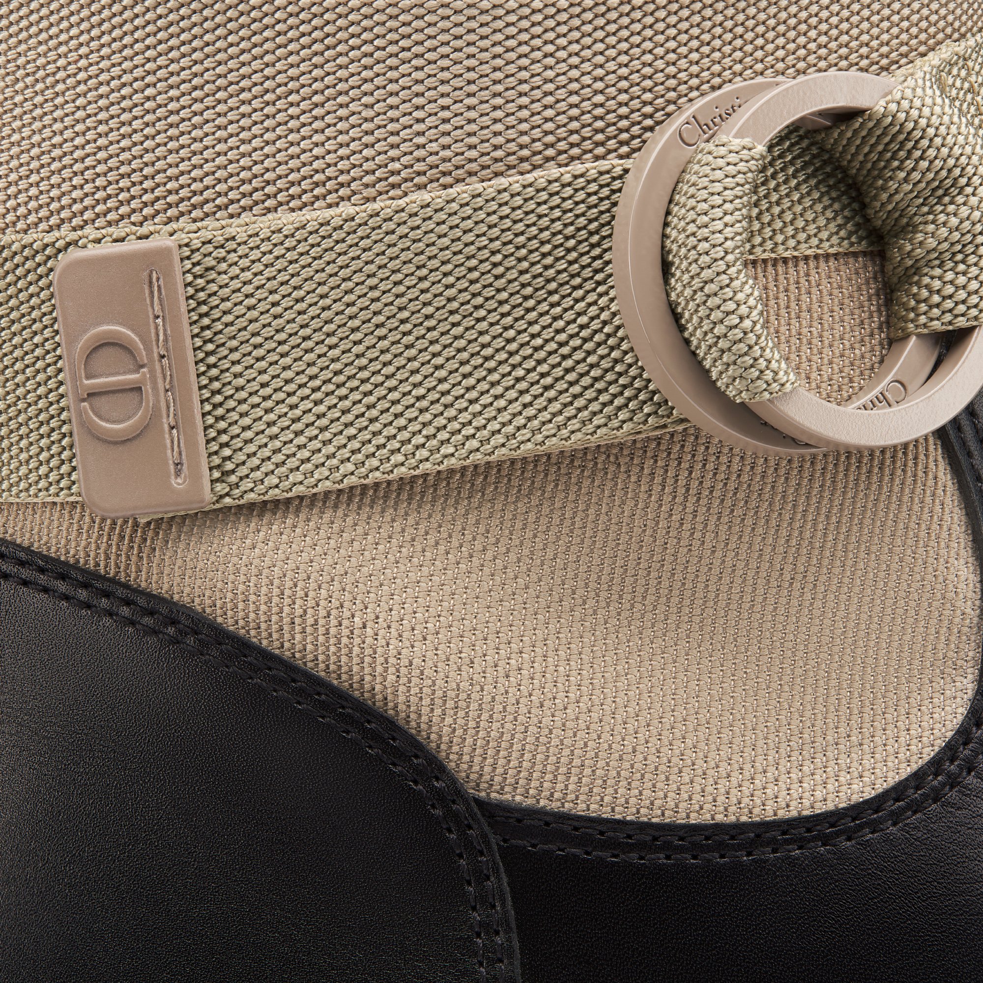 D-Major Boot Taupe and Black Technical Fabric and Black Calfskin | DIOR