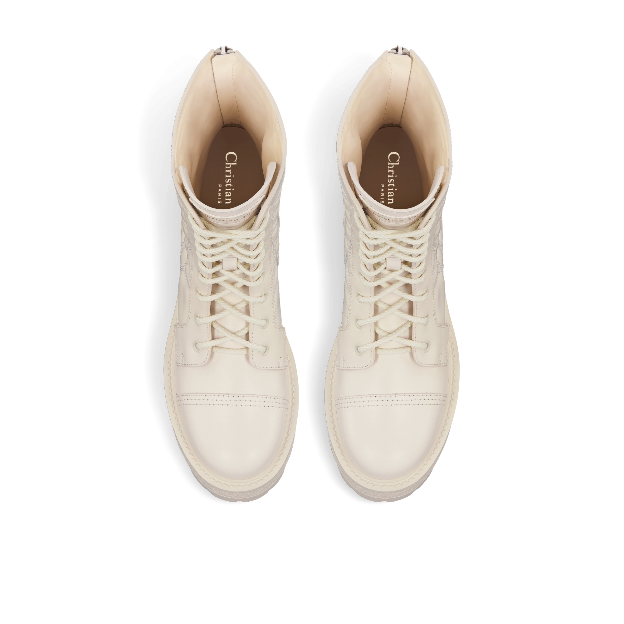 D-Unit Ankle Boot White Quilted Cannage Calfskin | DIOR