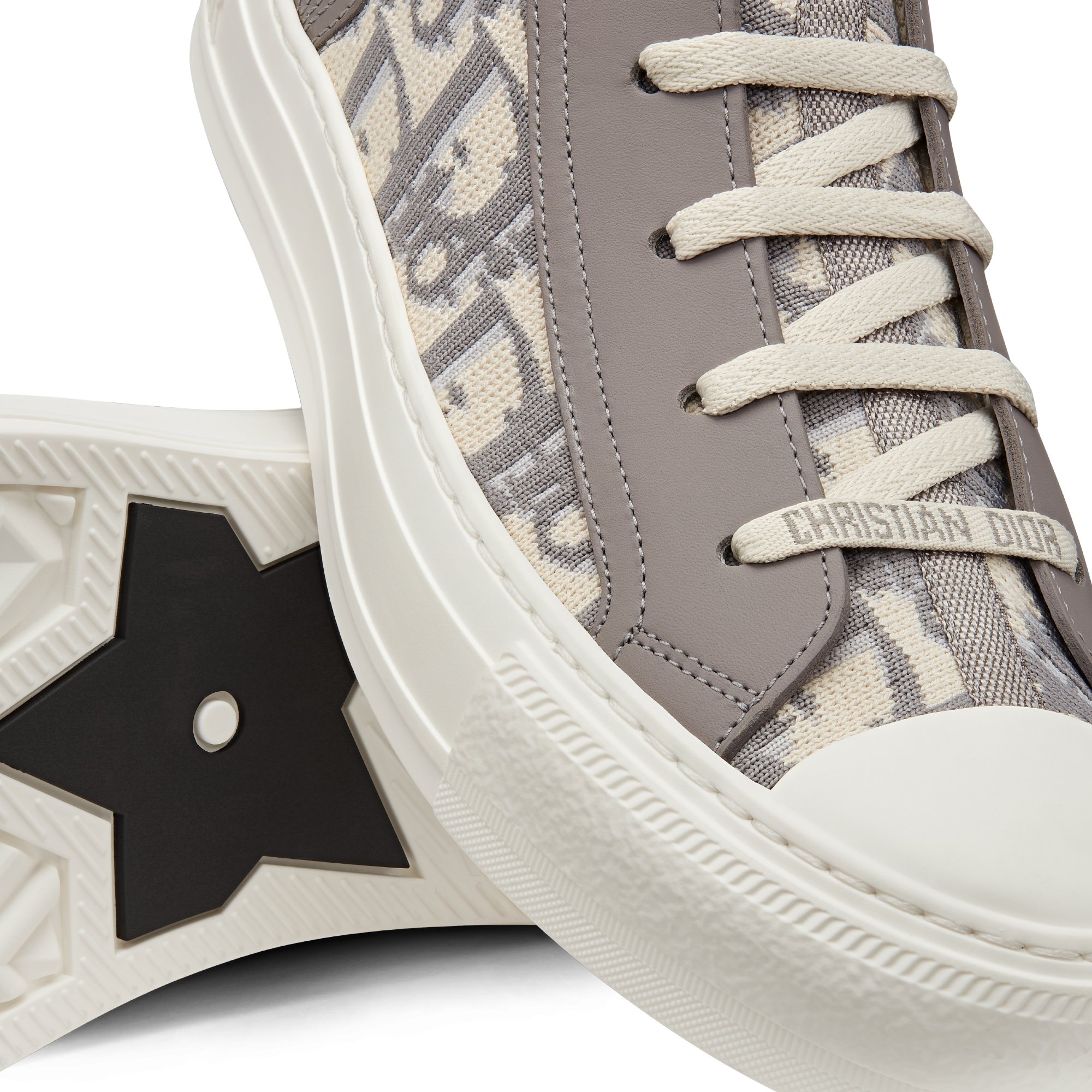 Walk'n'Dior Sneaker Gray Dior Oblique Technical Mesh and Calfskin | DIOR