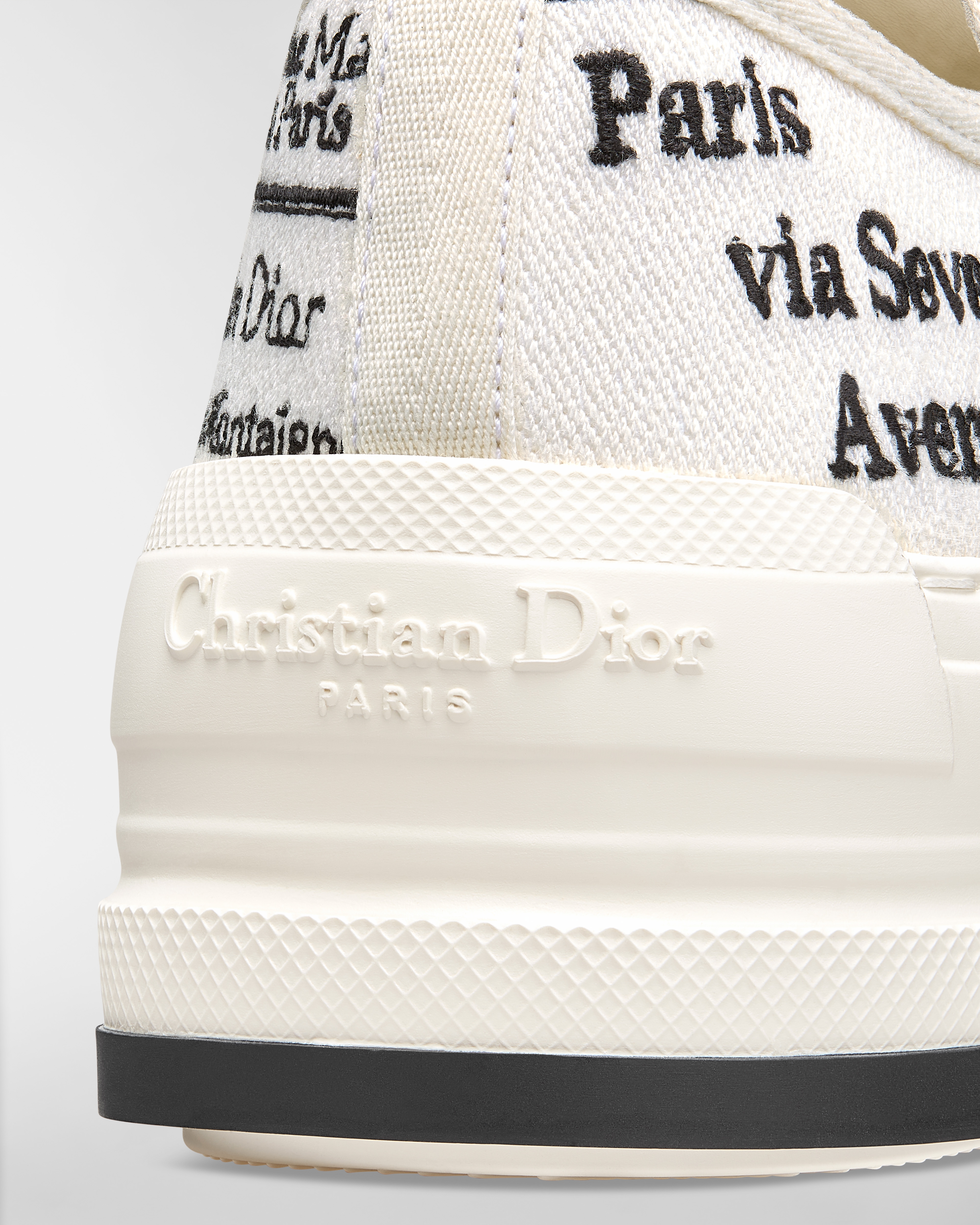 Sneaker de plataforma Walk'n'Dior Algodón bordado con motivo Newspaper ...