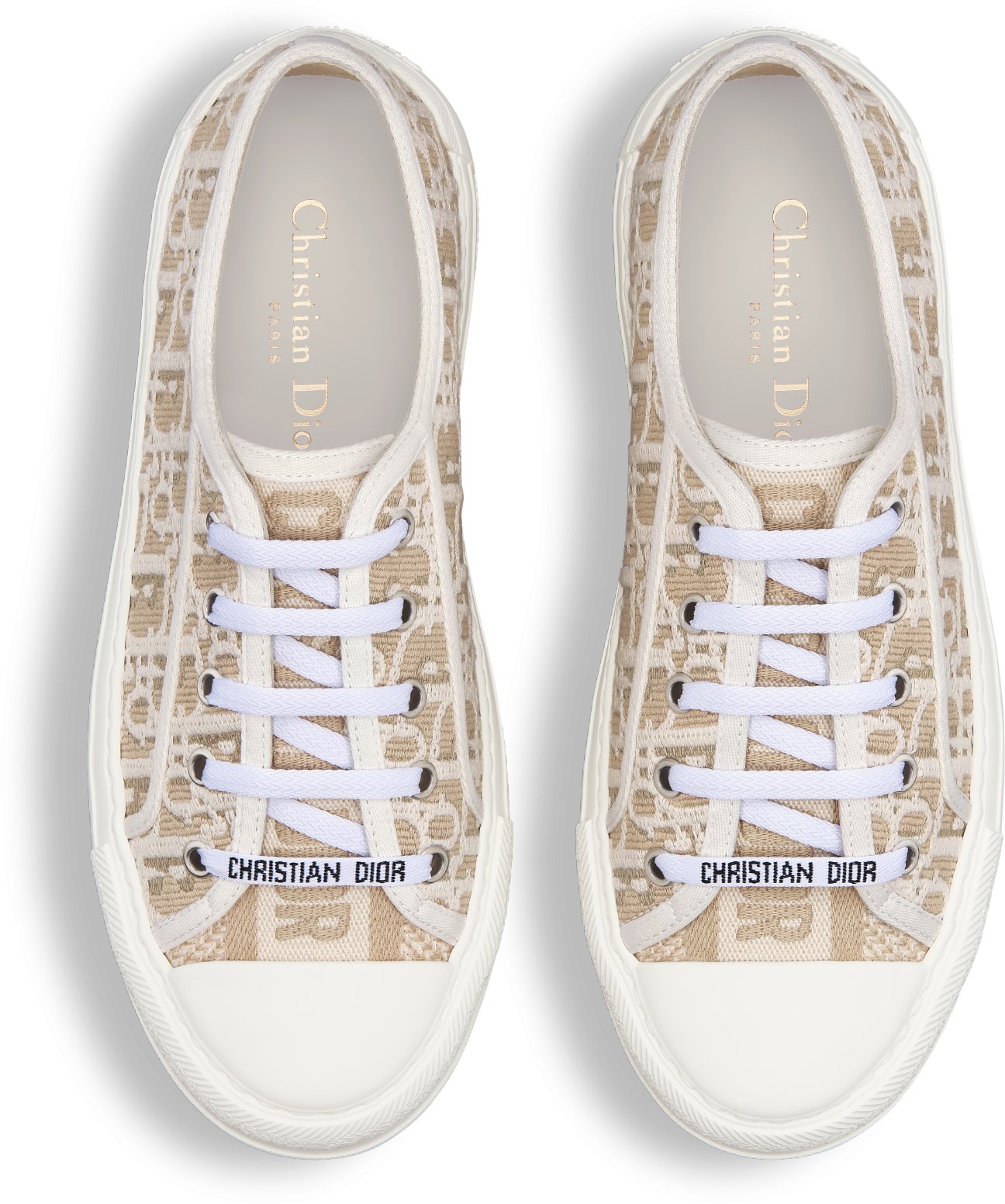 Walk'n'Dior Platform Sneaker Beige Dior Oblique Embroidered Cotton | DIOR