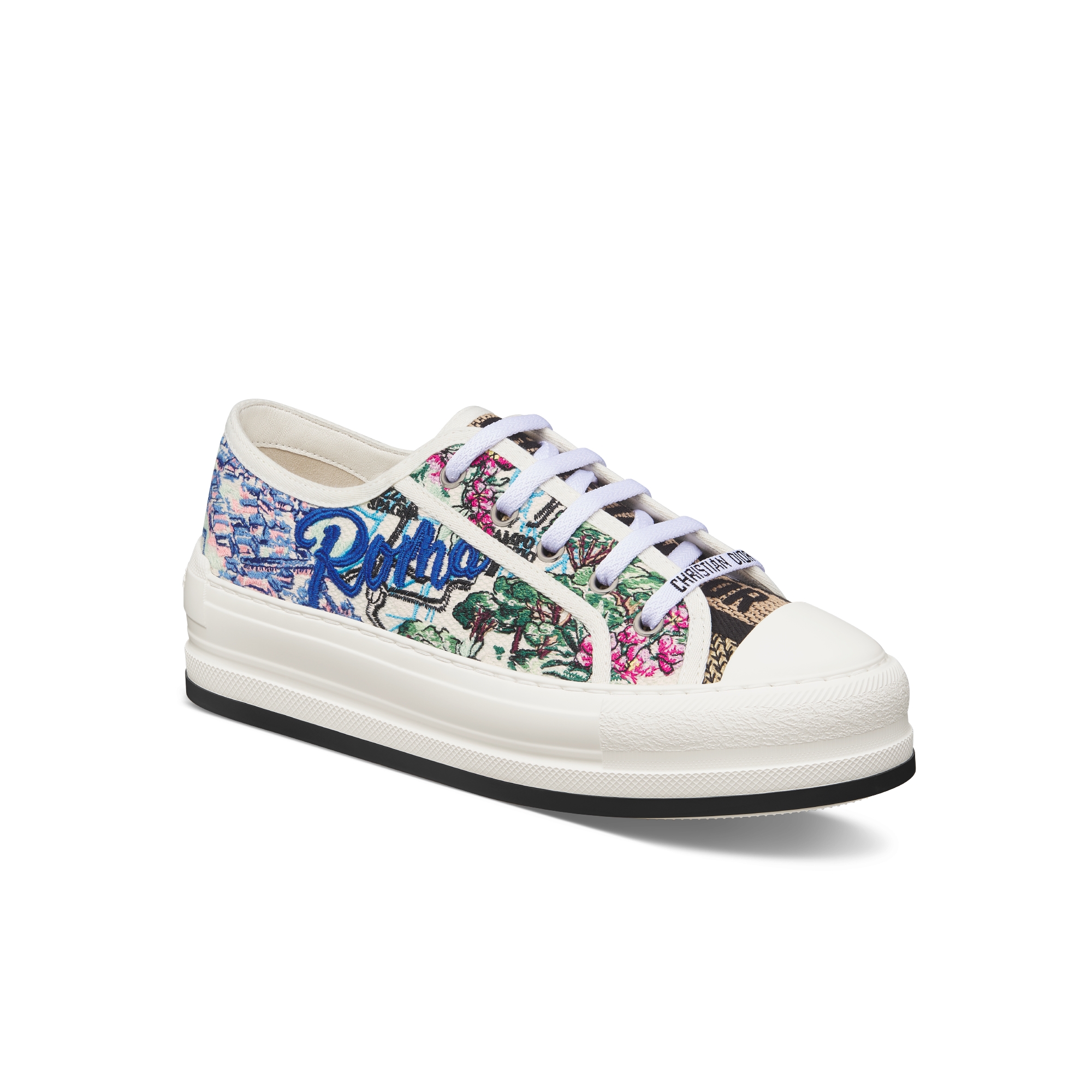 DIOR | Roma Dior Souvenir Walk'n'Dior プラットフォームスニーカー エンブロイダリー コットン