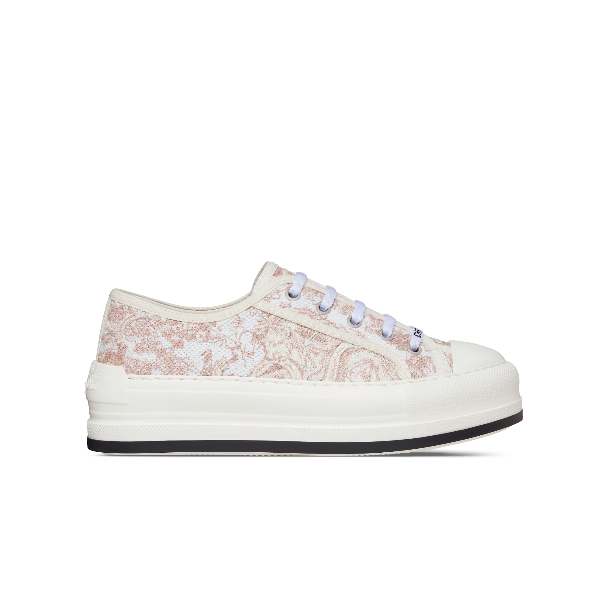 Dioriviera Walk'n'Dior Platform Sneaker White and Deep Pink Toile de ...