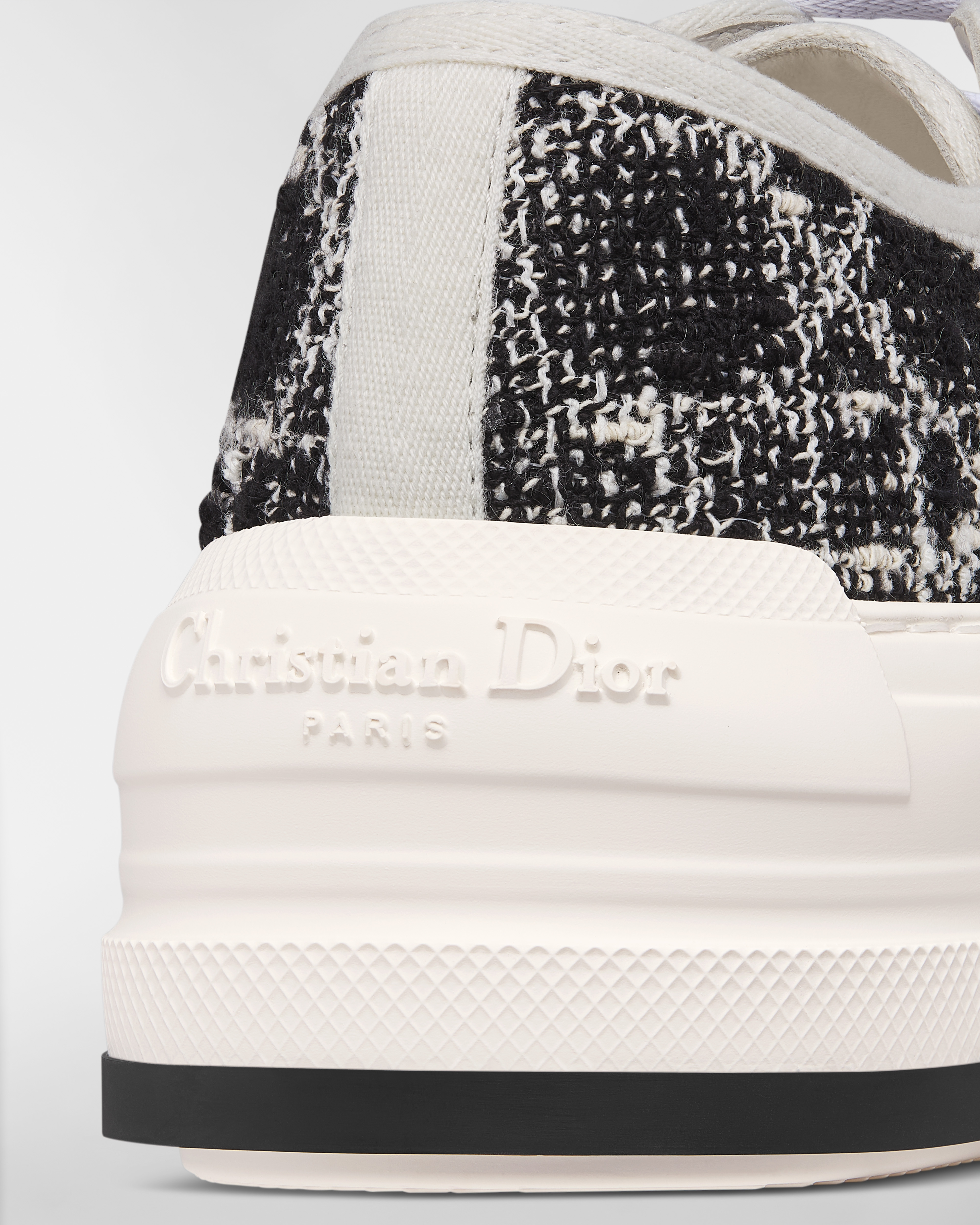 Walk'n'Dior Platform Sneaker Black Tweed with White Microcannage Motif ...